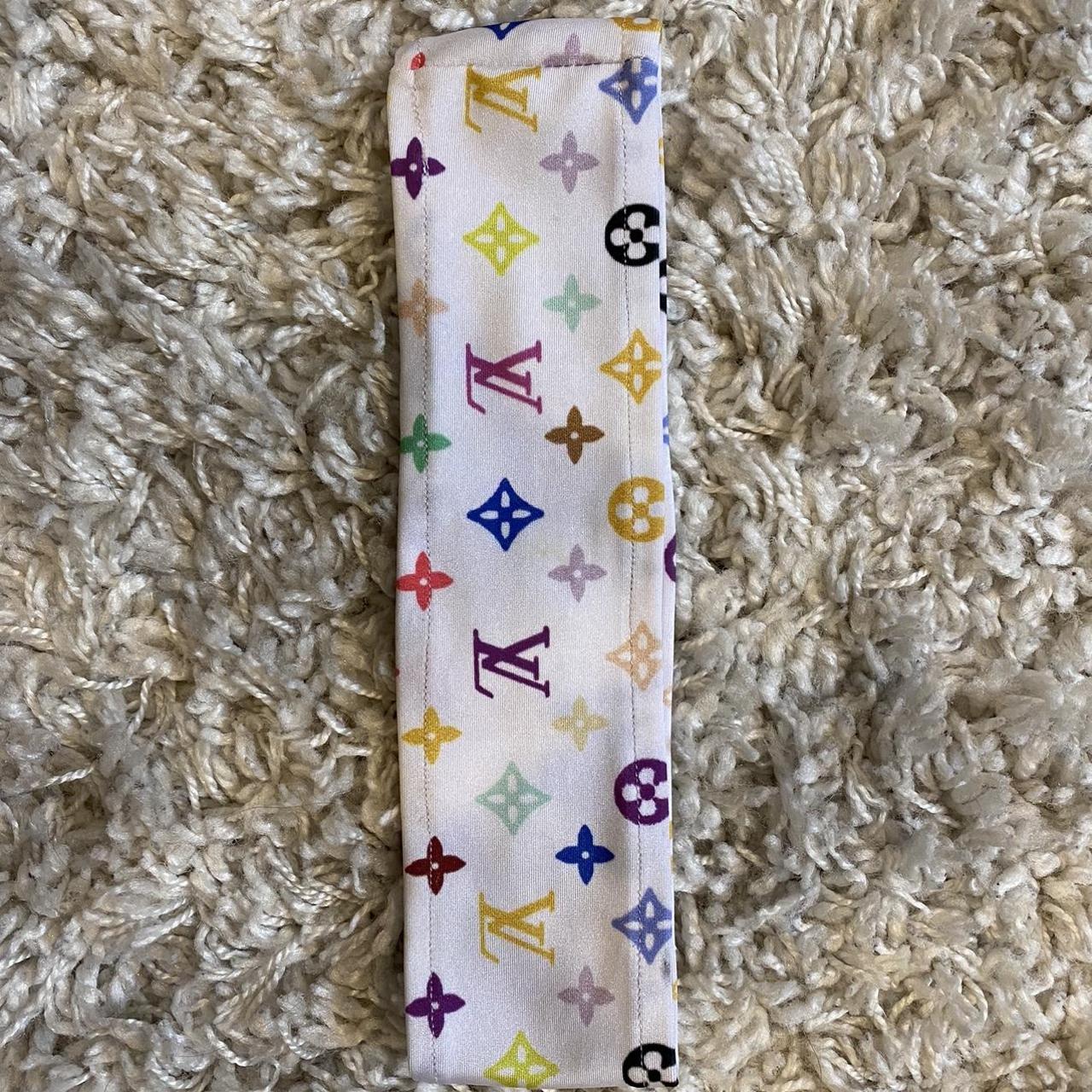 Rainbow “Louis Vuitton” Hair Headband Handmade from... - Depop