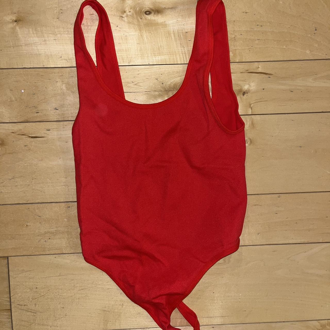 Sexy Red Bodysuit Snatches Your Waist Size Depop
