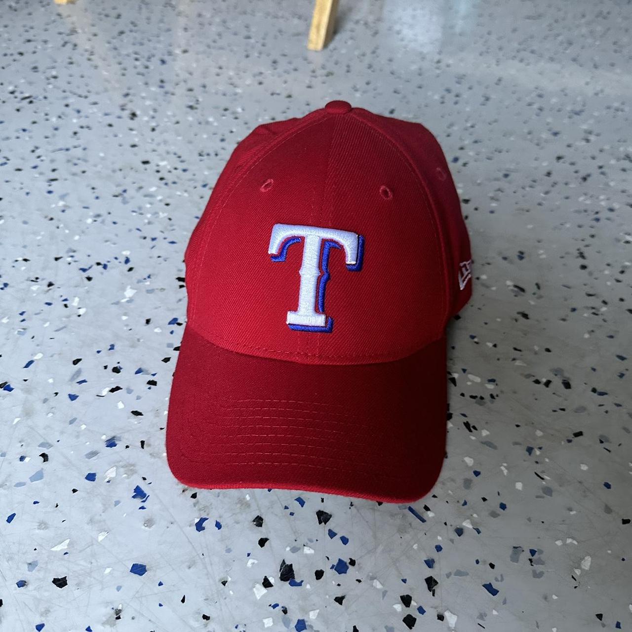 Red New Era Texas Ranger hat. Fits a medium/large.... - Depop