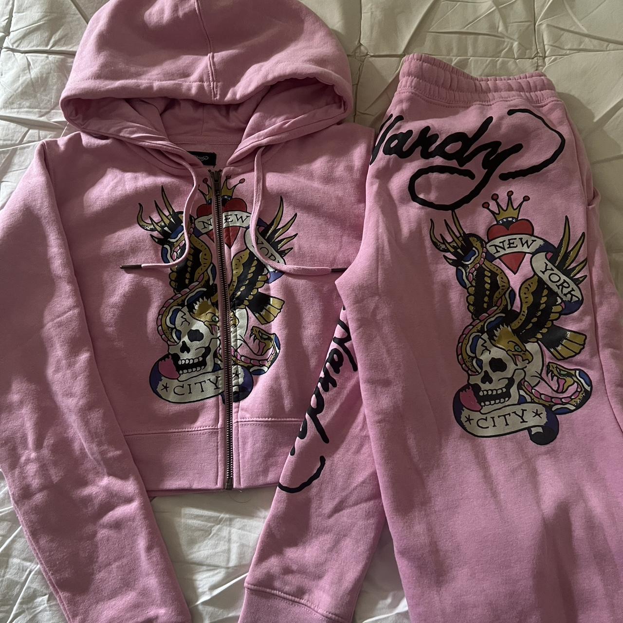 Fashionnova Ed hardy pink New York set Worn once... | Depop