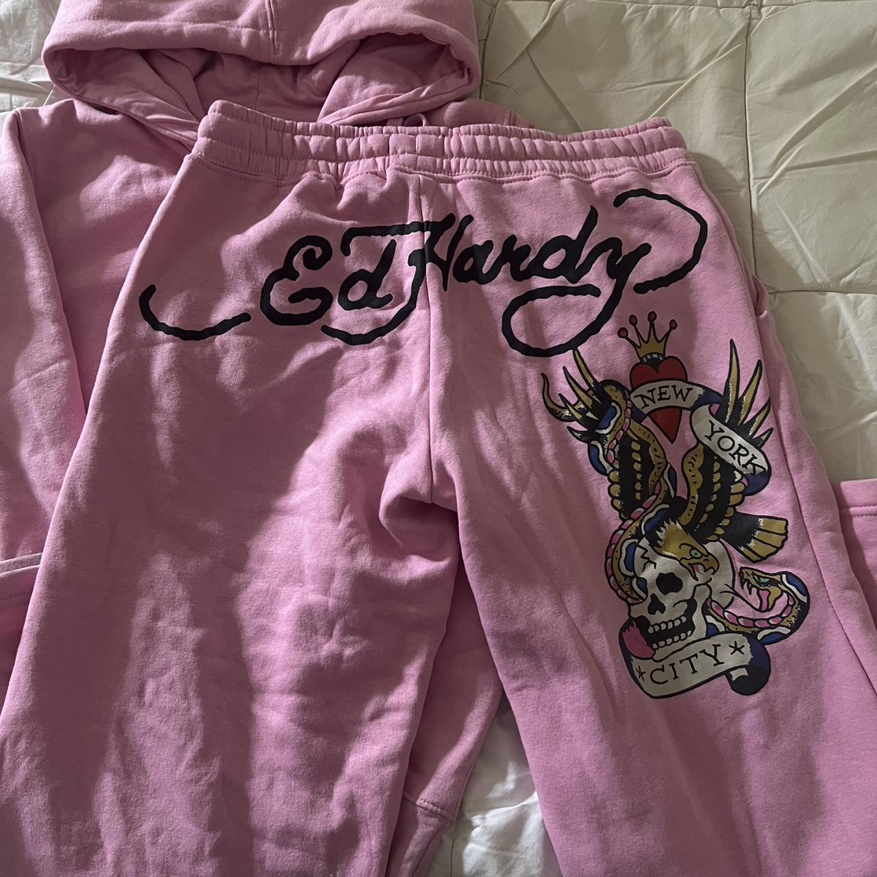 Fashionnova Ed hardy pink New York set Worn once... | Depop