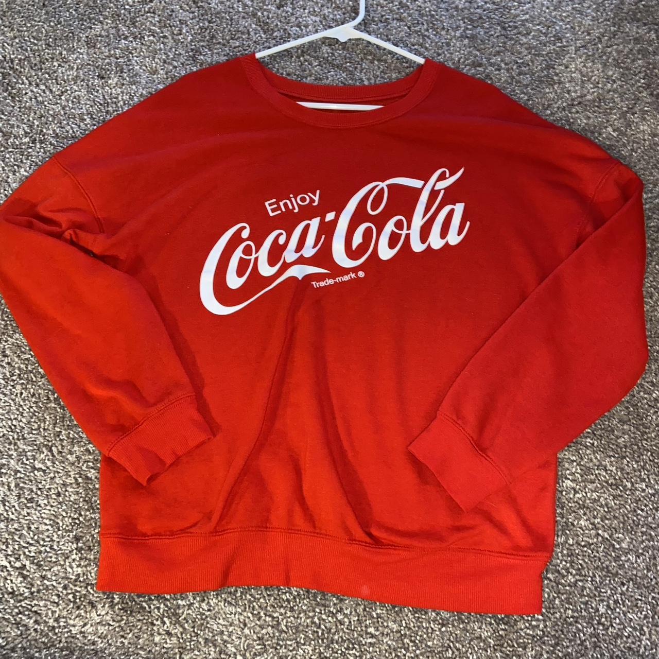 Coca-Cola Women's Red Sweatshirt | Depop