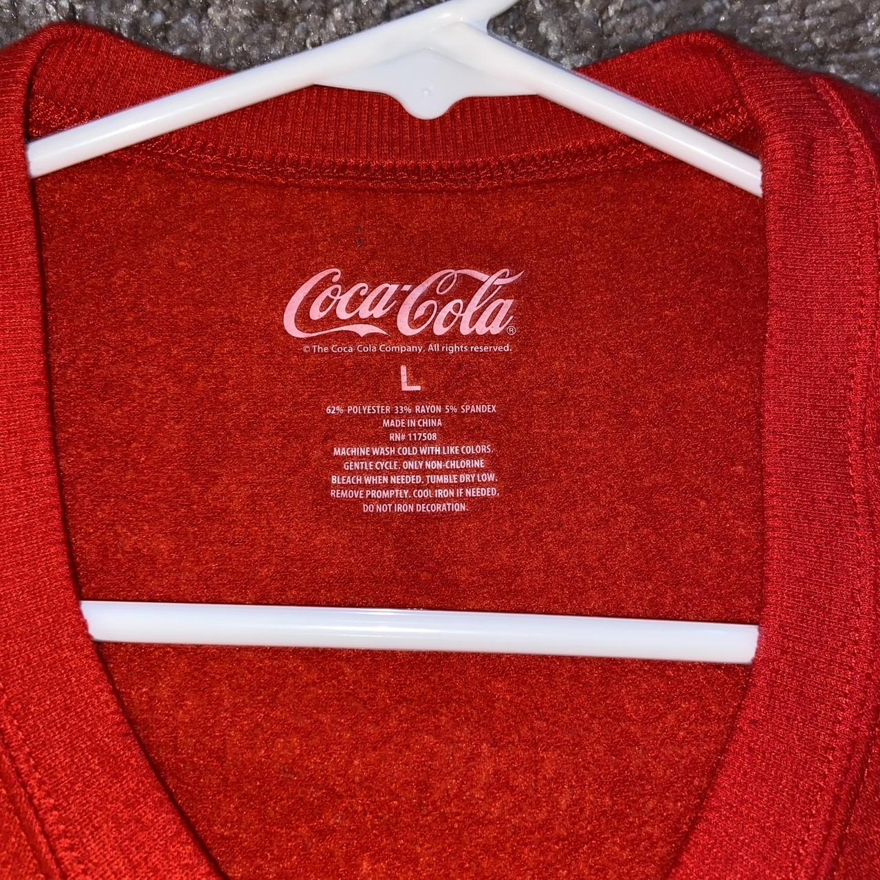 Coca-Cola Women's Red Sweatshirt | Depop