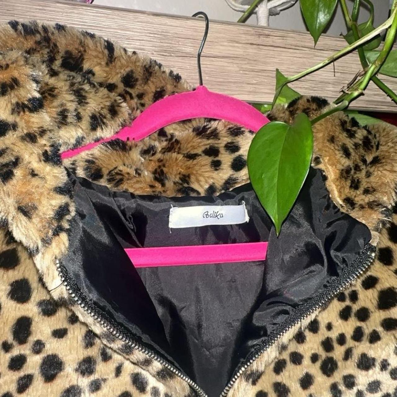 adika cropped leopard print jacket - Depop