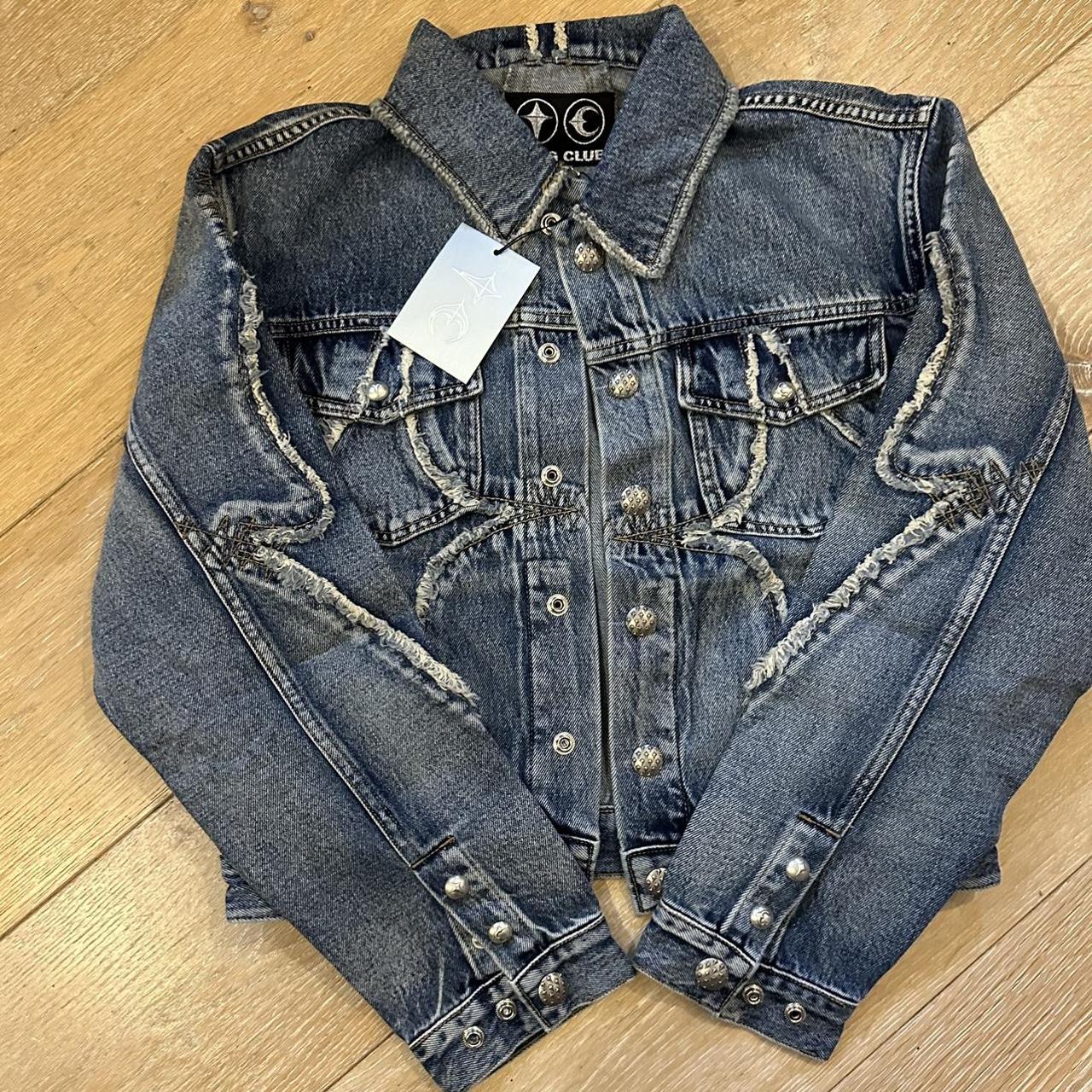 THUG CLUB DENIM JACKET THUG CLUB DENIM TRIBAL... - Depop