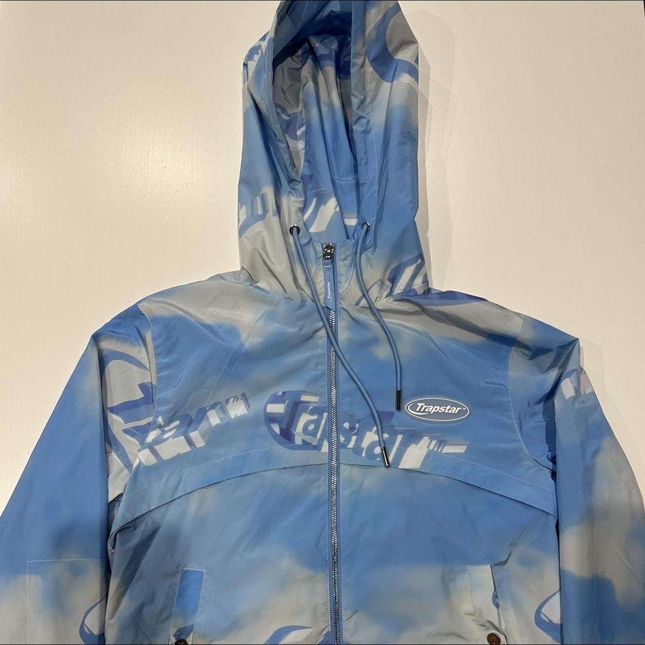 TRAPSTAR LIMITED WINDBREAKER BABY BLUE CLOUD... - Depop