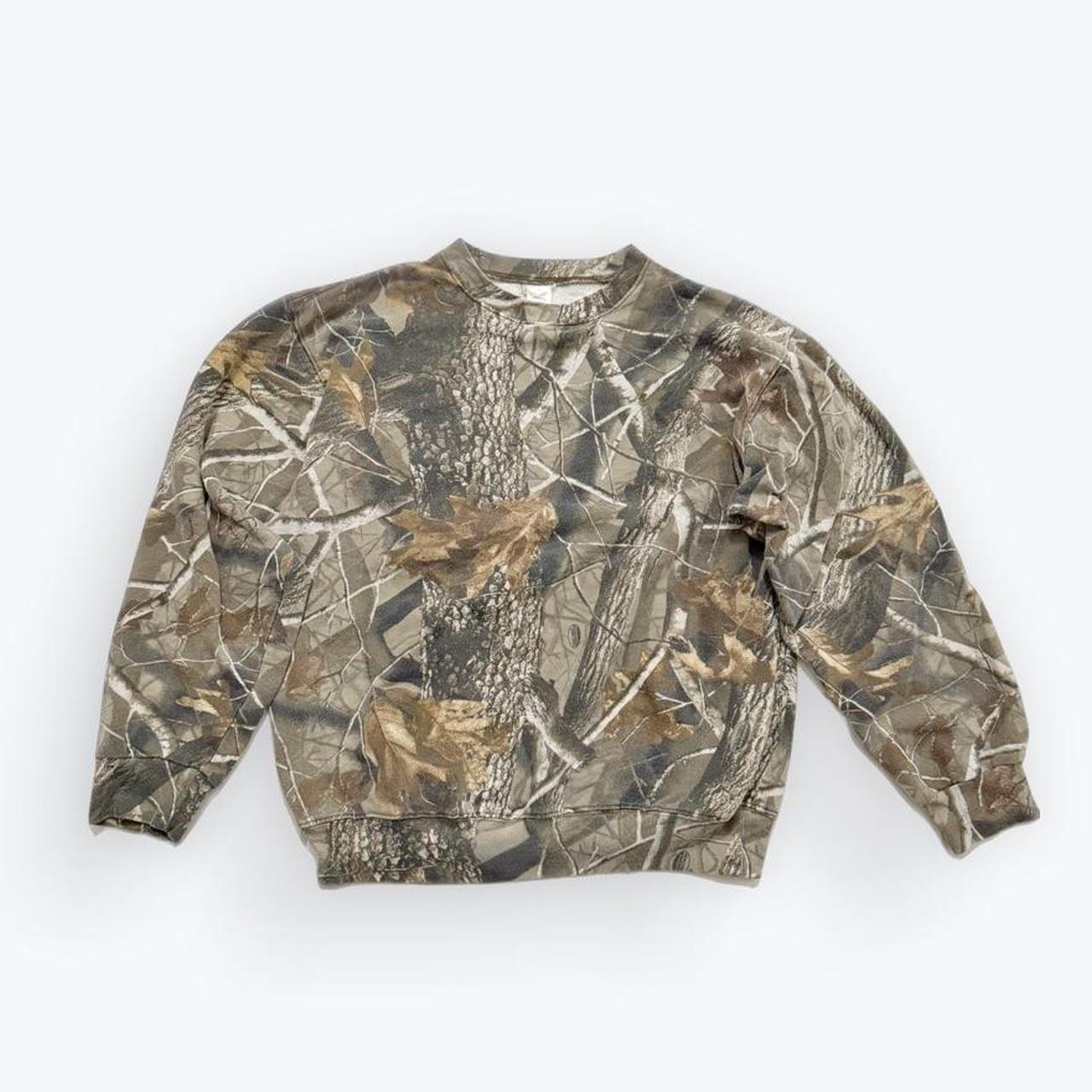 Vintage 90s real tree camo crewneck sweatshirt ... | Depop