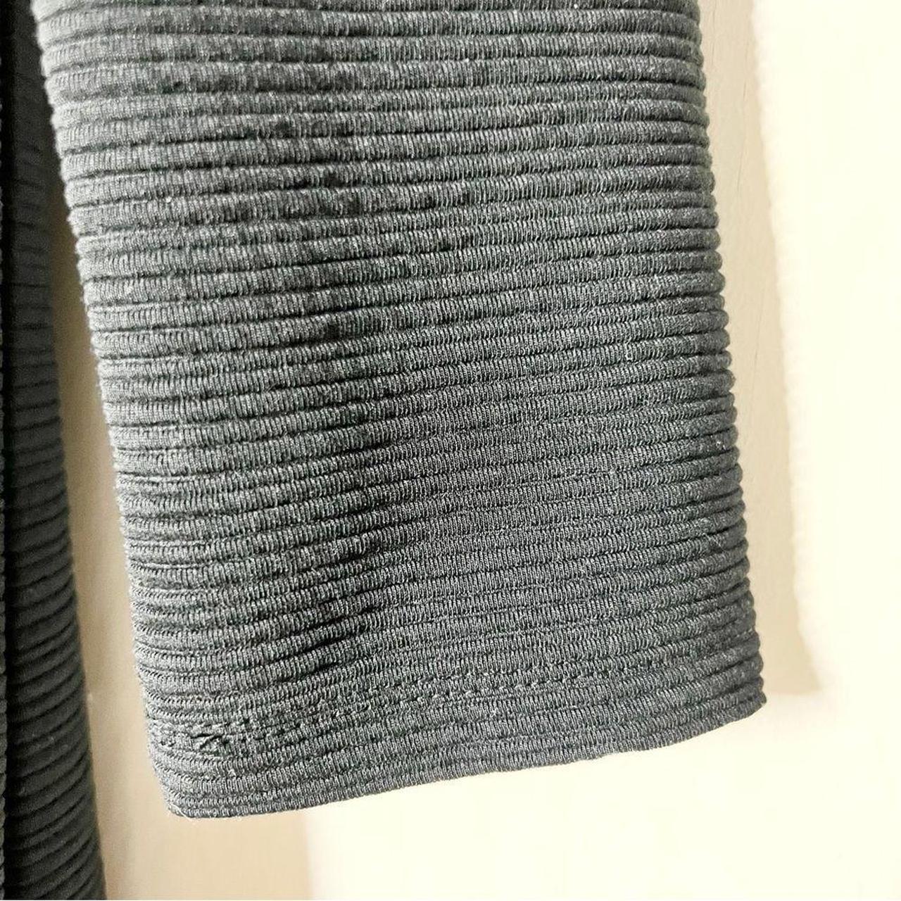 Black rubbed textured open front structured cardigan... - Depop