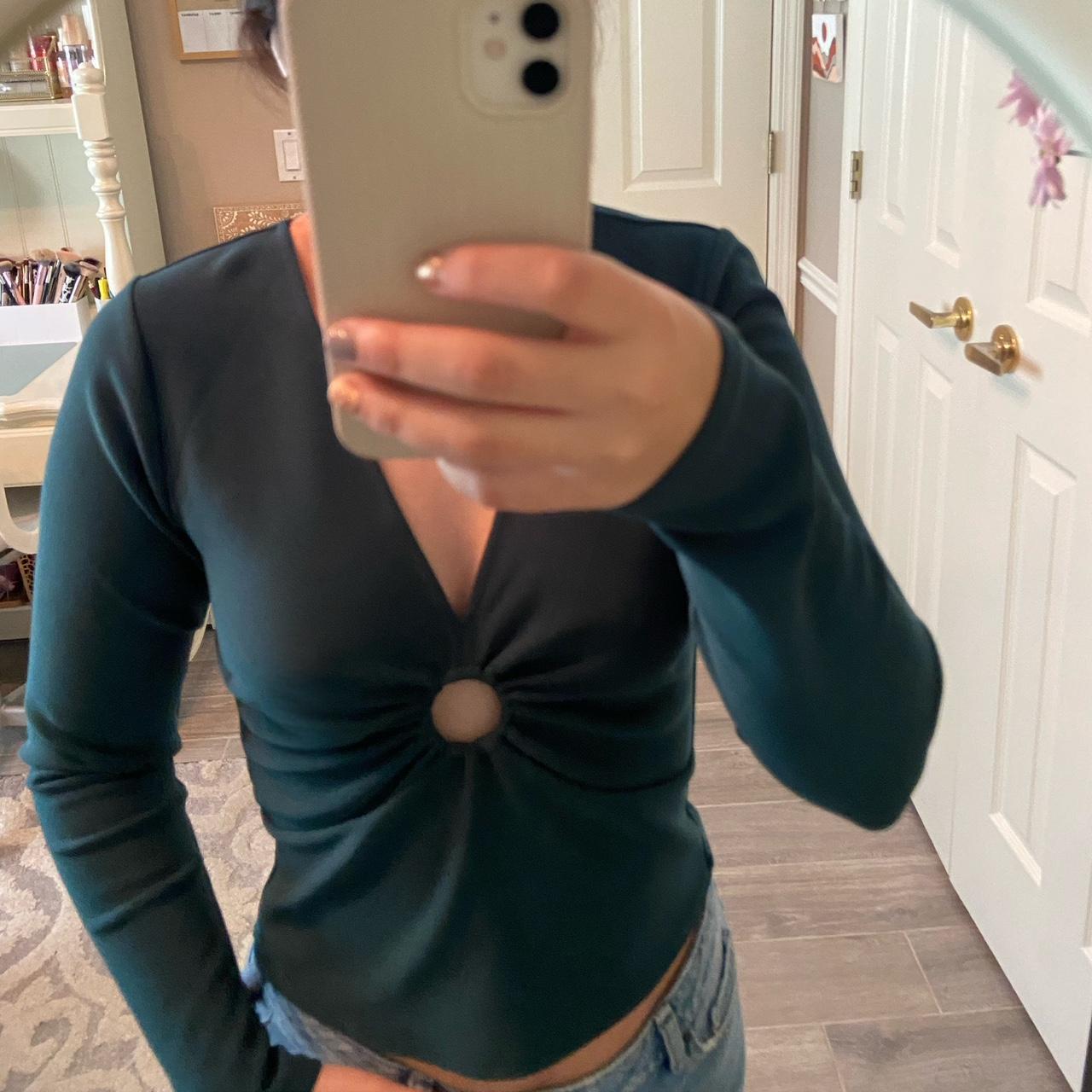 Abercrombie & Fitch Women's Green Blouse | Depop