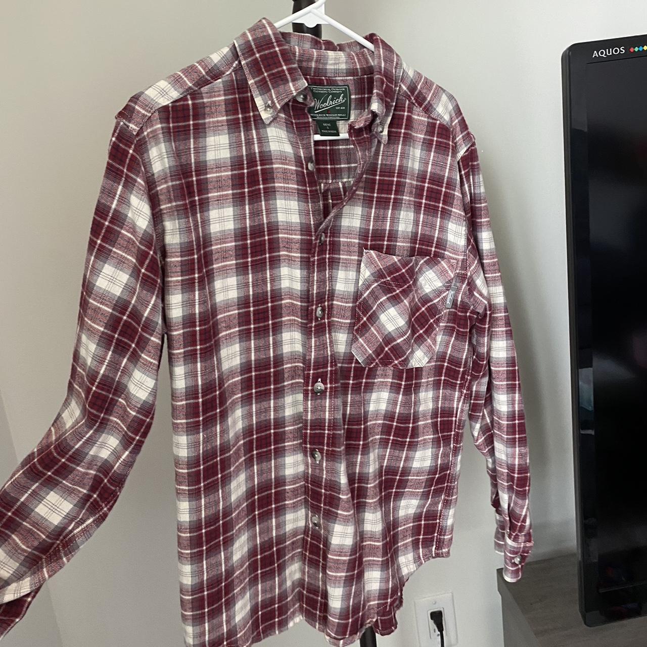 Woolrich flannel in a bursting mulberry color! Men’s... - Depop
