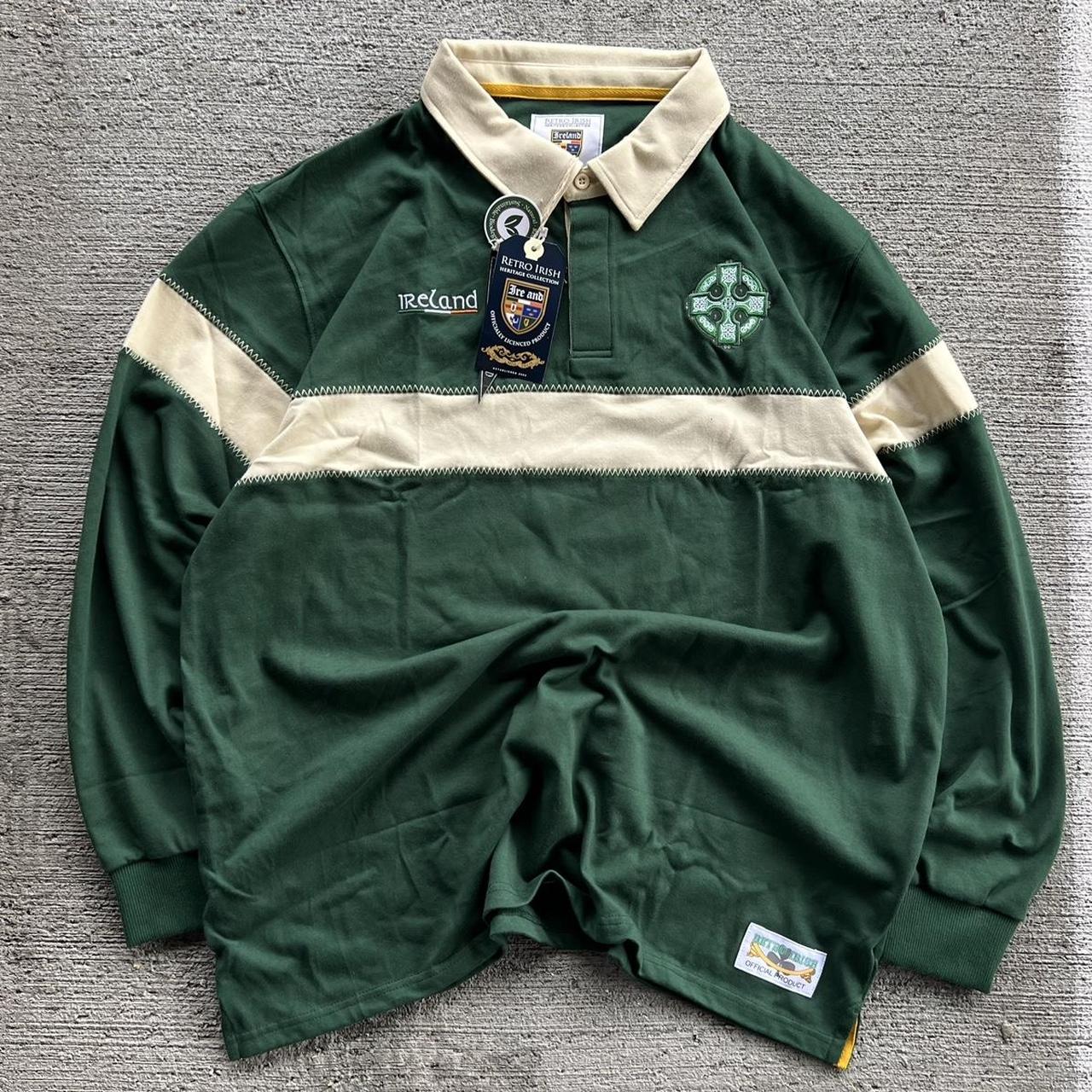IRELAND Rugby Polo Long Sleeve Tee Shirt Jersey... - Depop IRELAND Rugby Polo Long Sleeve Tee Shirt Jersey... - Depop