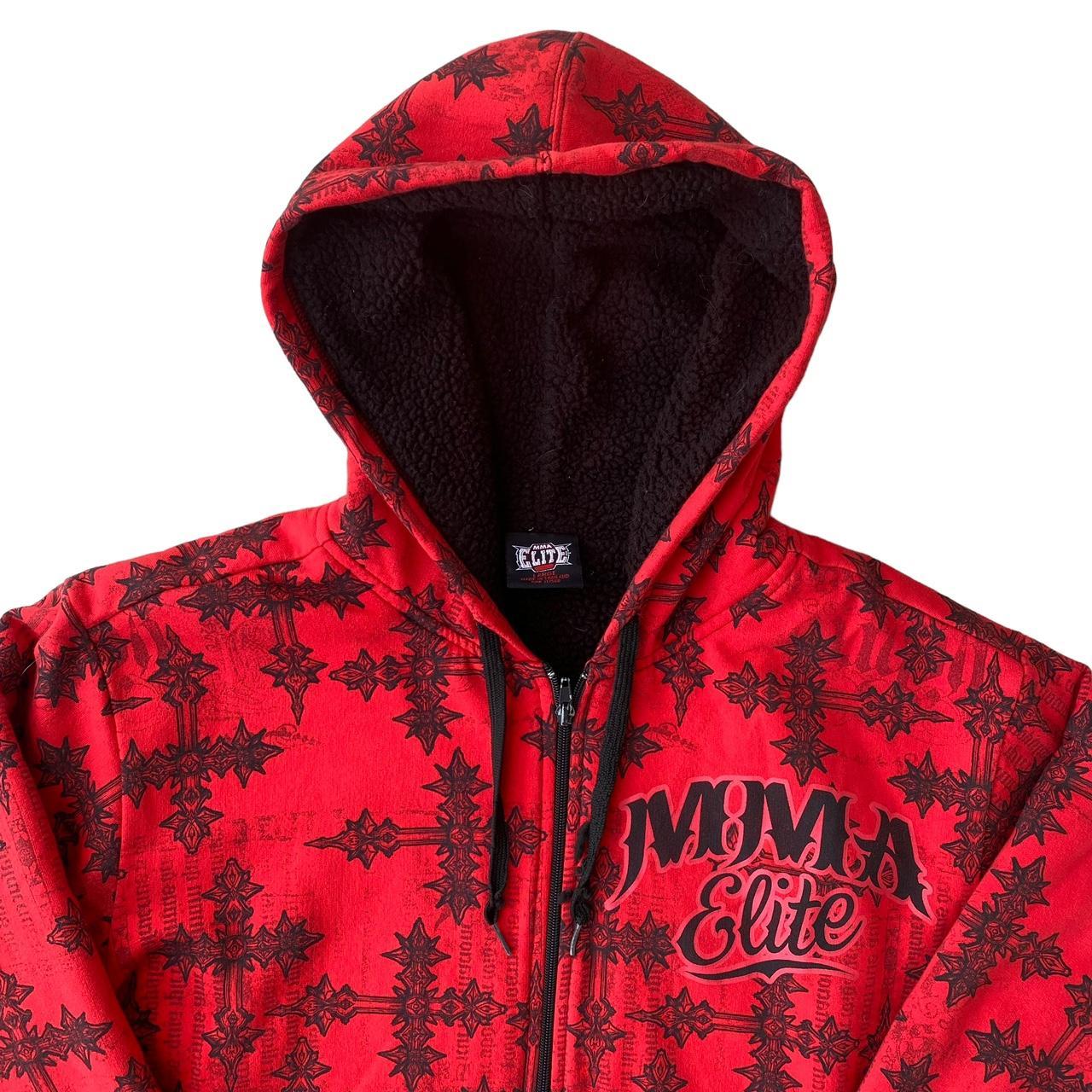 MMA ELITE Malgoth Sherpa Lined Zip Up Hoodie Y2K... - Depop