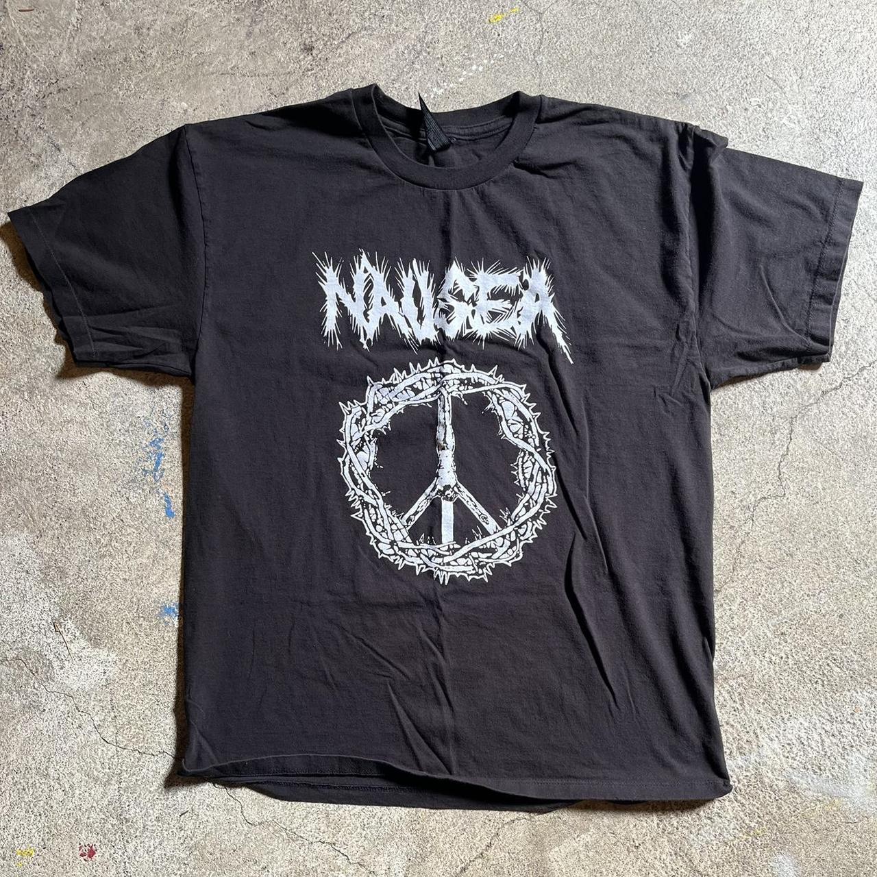 Nausea shirt large - measurements 21”p2p 27 1/2”... - Depop
