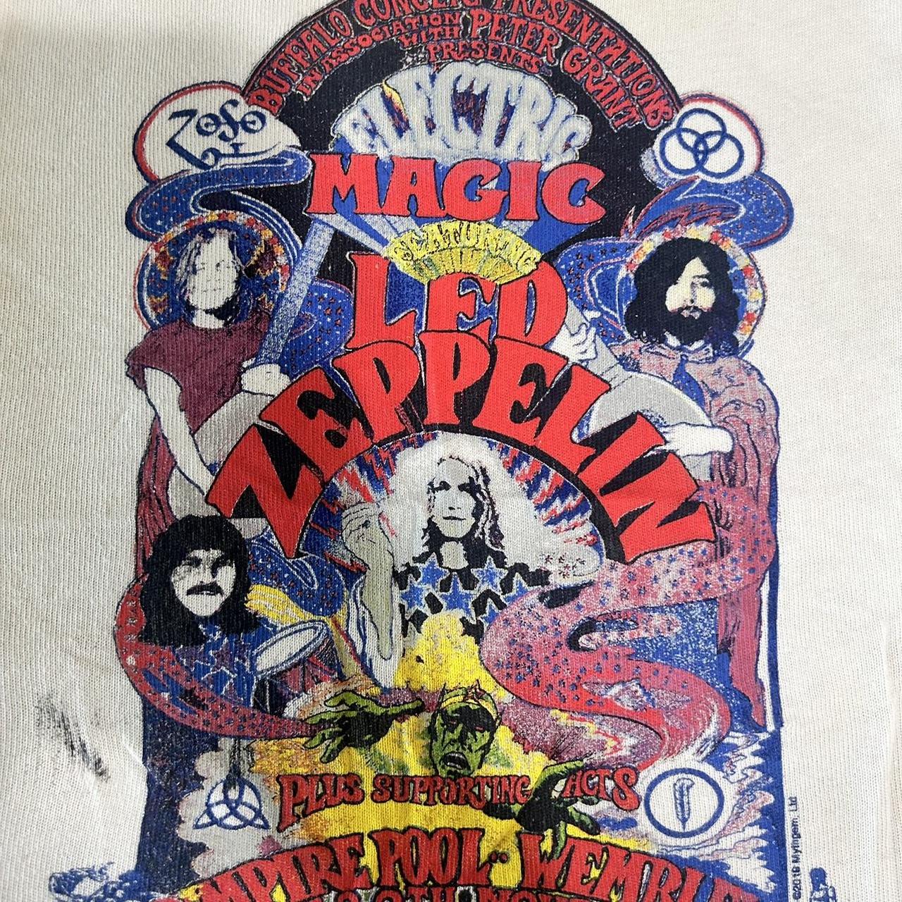 Vintage style Led Zeppelin baby tee. Minor dings and... | Depop