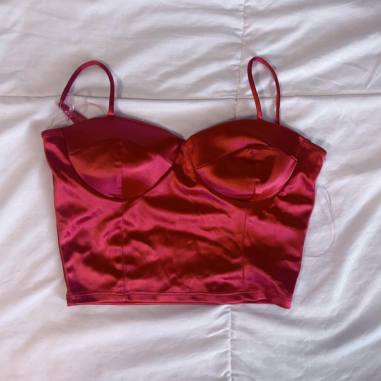 red corset top size xs/s so cute for Halloween fits 🤭 - Depop