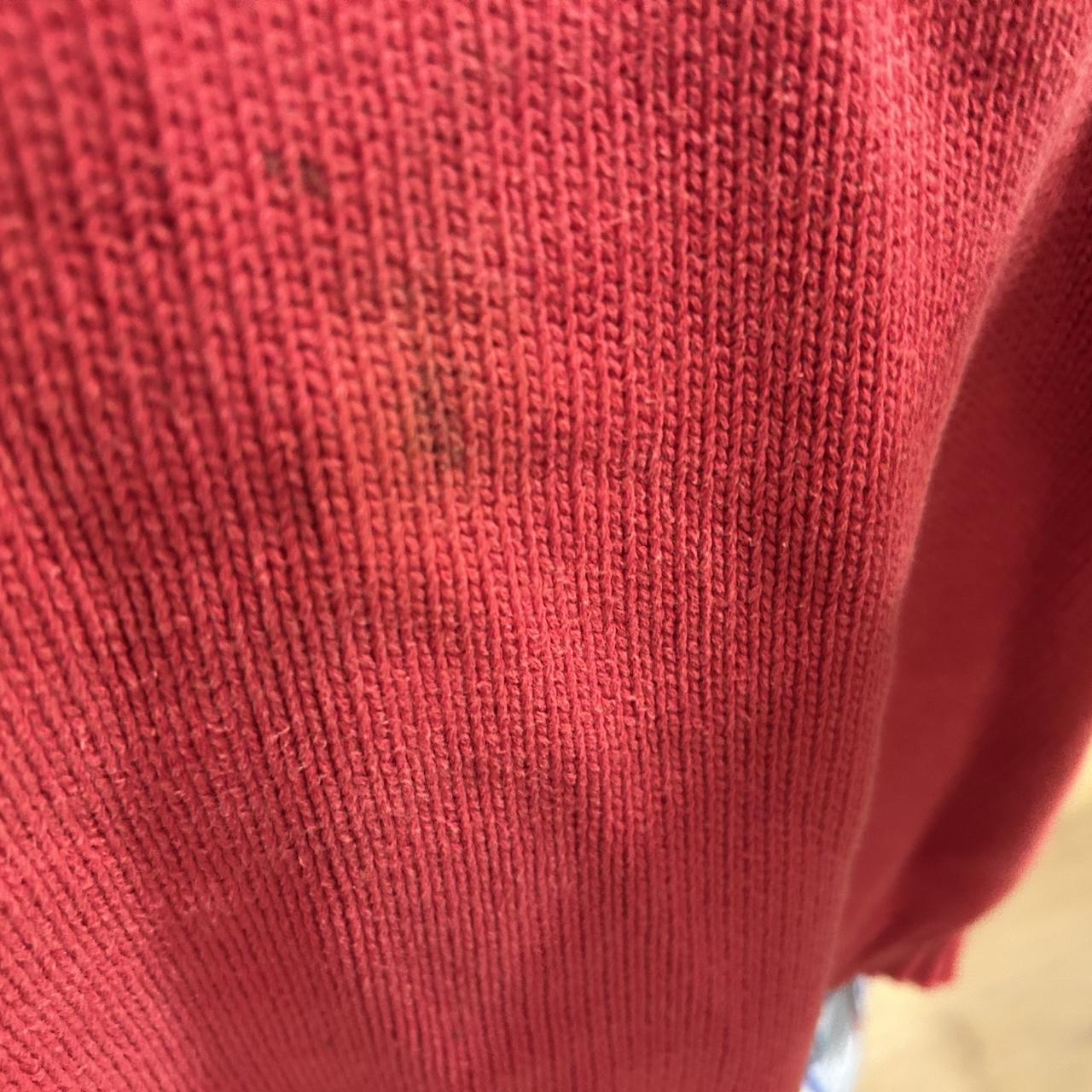 Chaps Ralph Lauren knitted jumper in red Small stain... - Depop