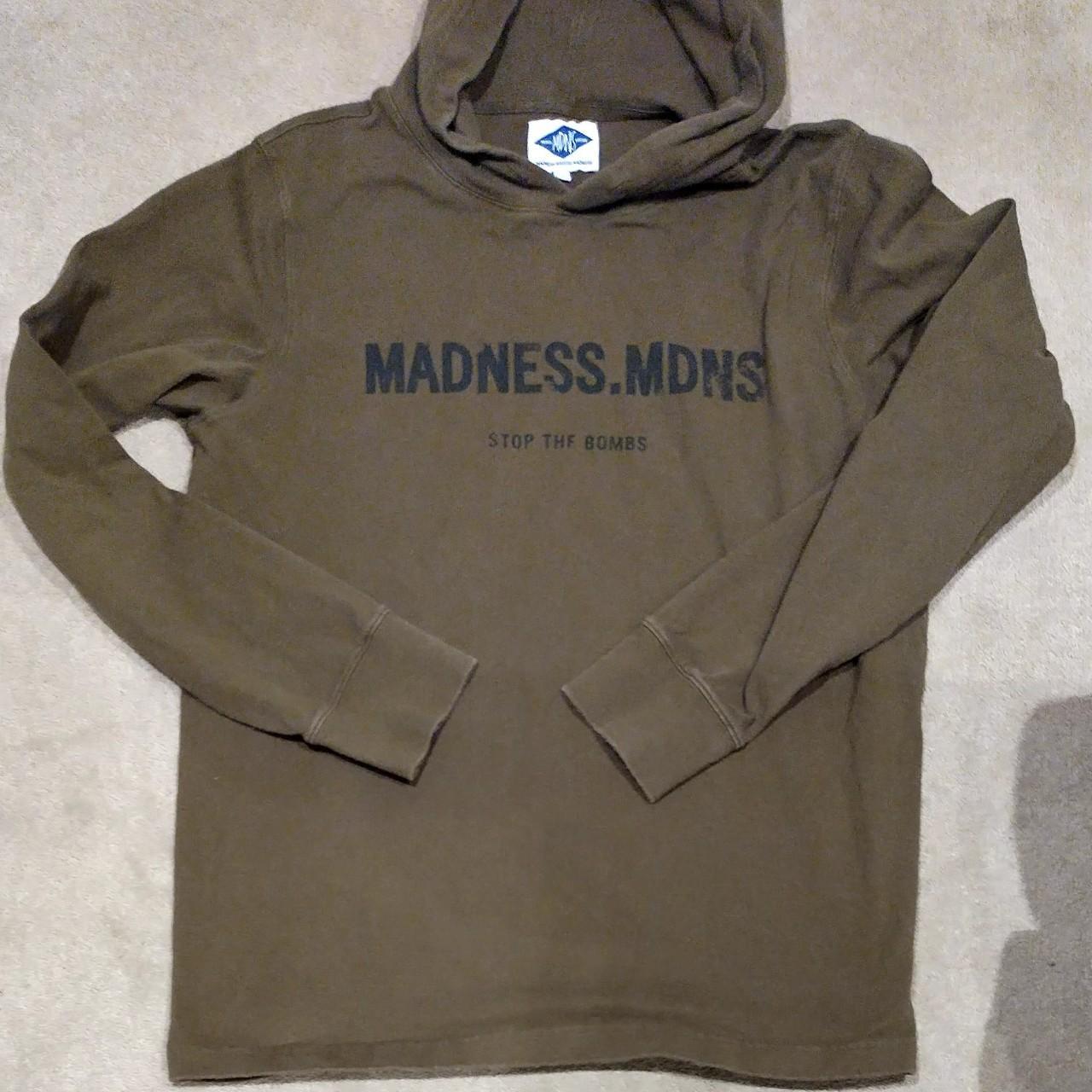 Men's madness breeds madness MDNS hoodie - Depop