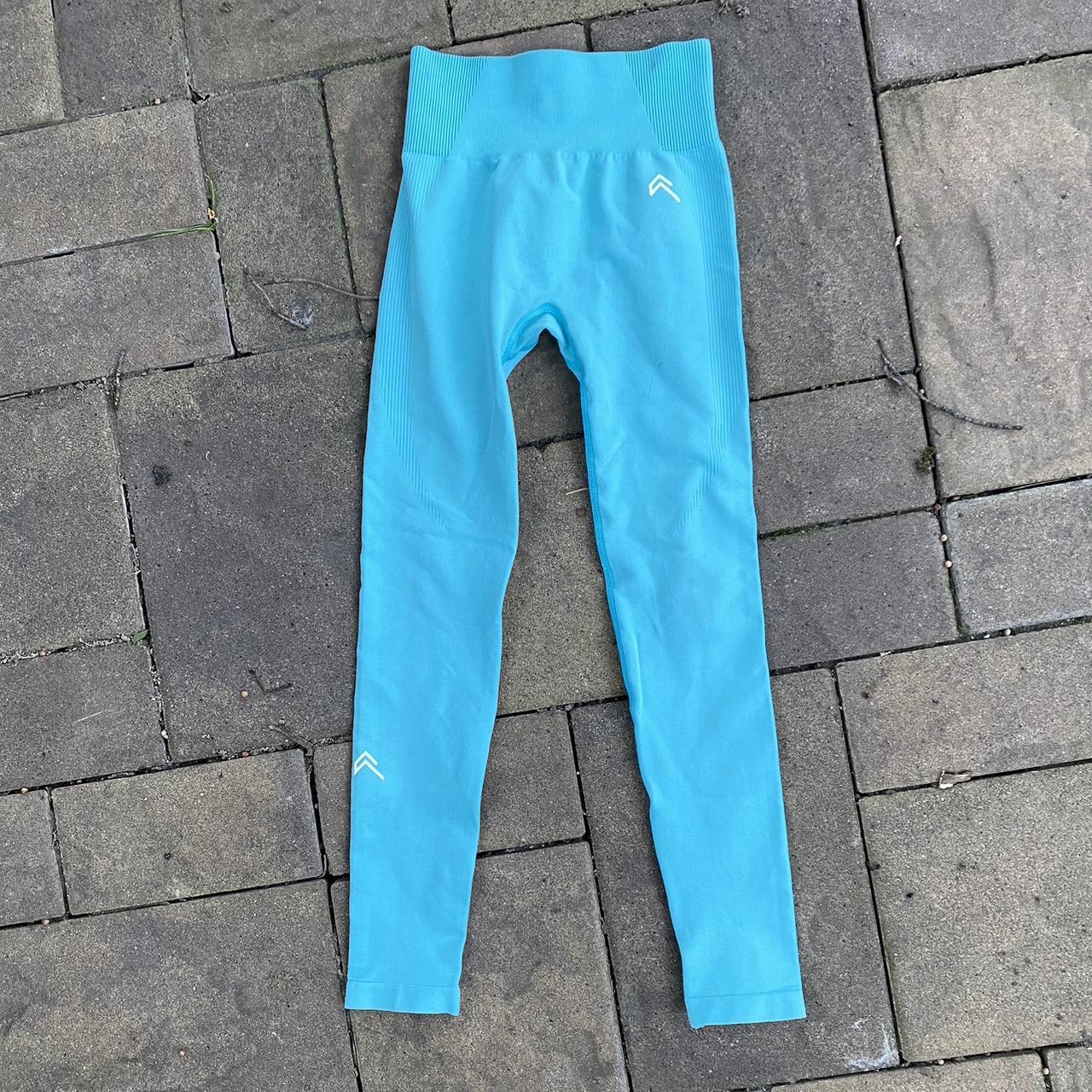 oner active teal turquoise blue seamless leggings... - Depop