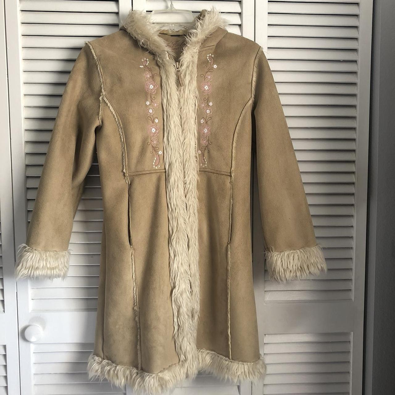 penny lane style afghan coat faux suede outer with... - Depop