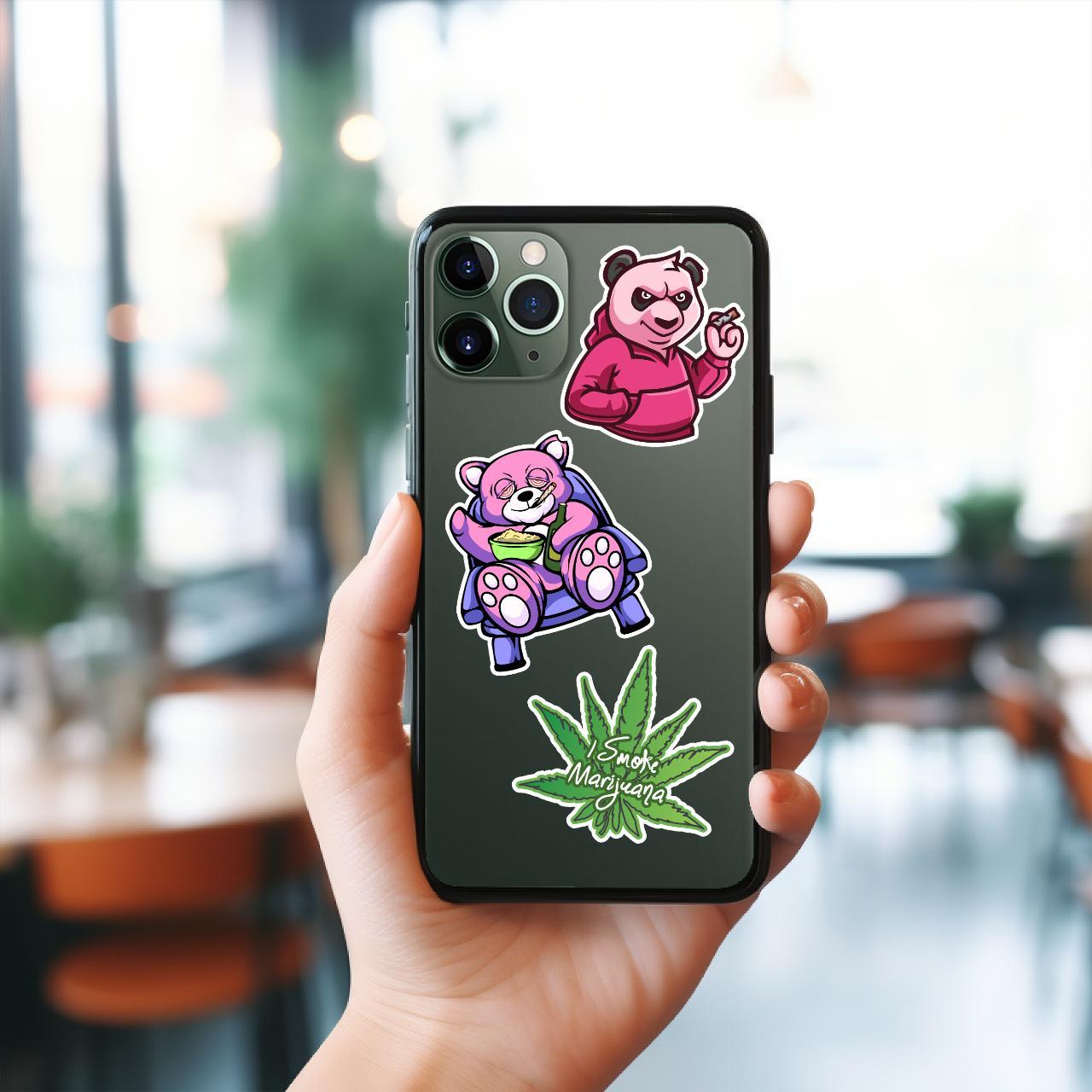 `100Pc Weed Ganja Sticker Bomb Pack 🌟... - Depop