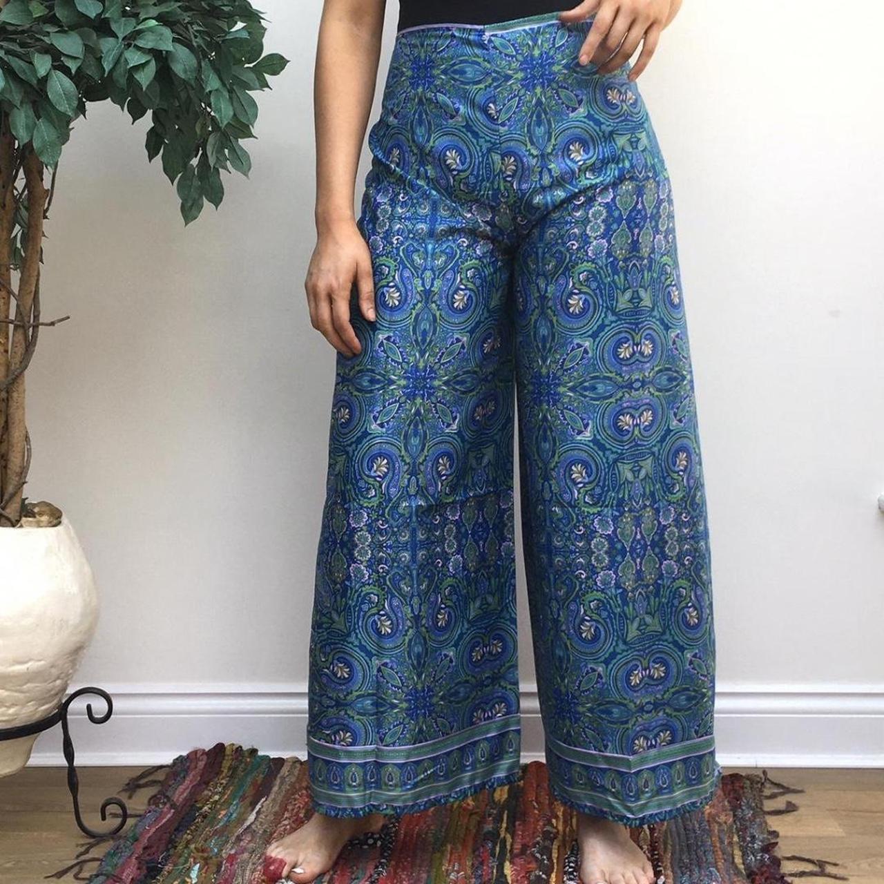Fair trade tie wrap sari trousers, also known as... - Depop