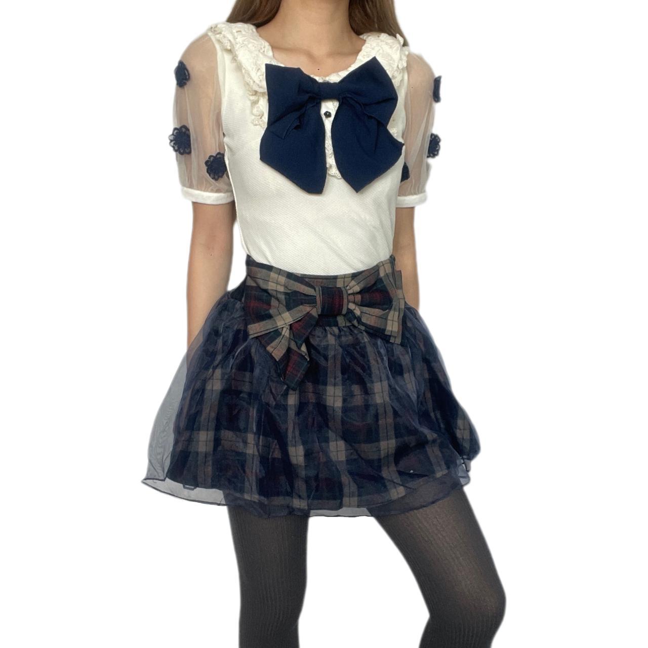 🧵 Liz Lisa Preppy Shoujo Navy Blue & Beige & Grey... - Depop