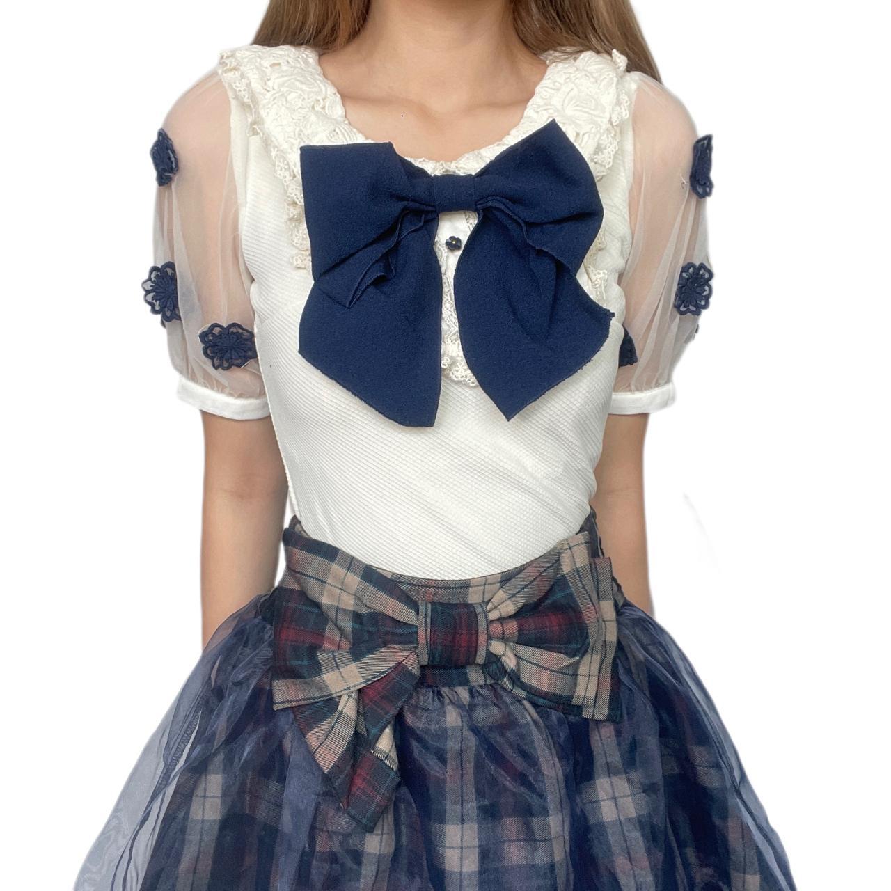 🧵 Liz Lisa Preppy Shoujo Navy Blue & Beige & Grey... - Depop