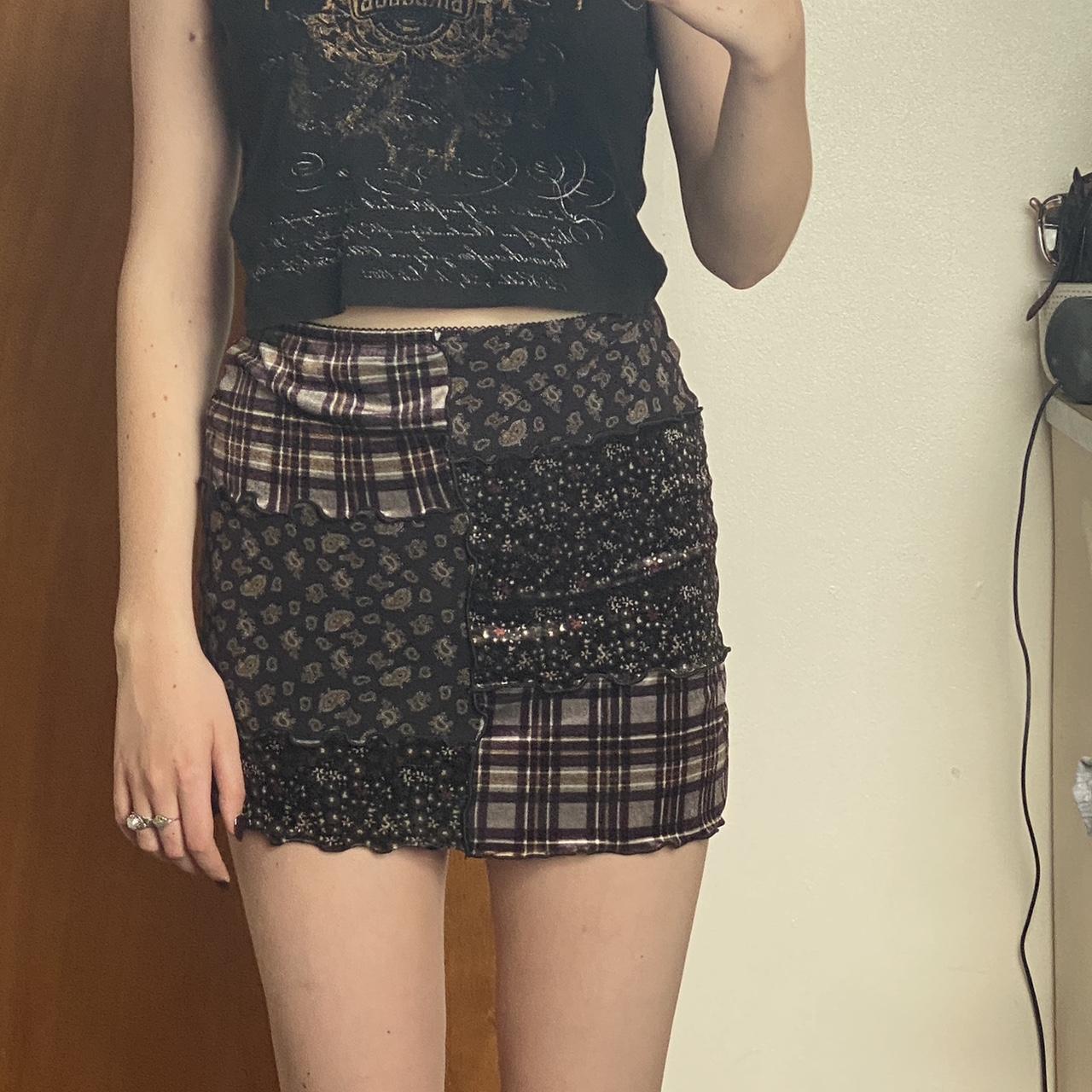 Urban outfitters patchwork mini skirt!! Floral,... - Depop