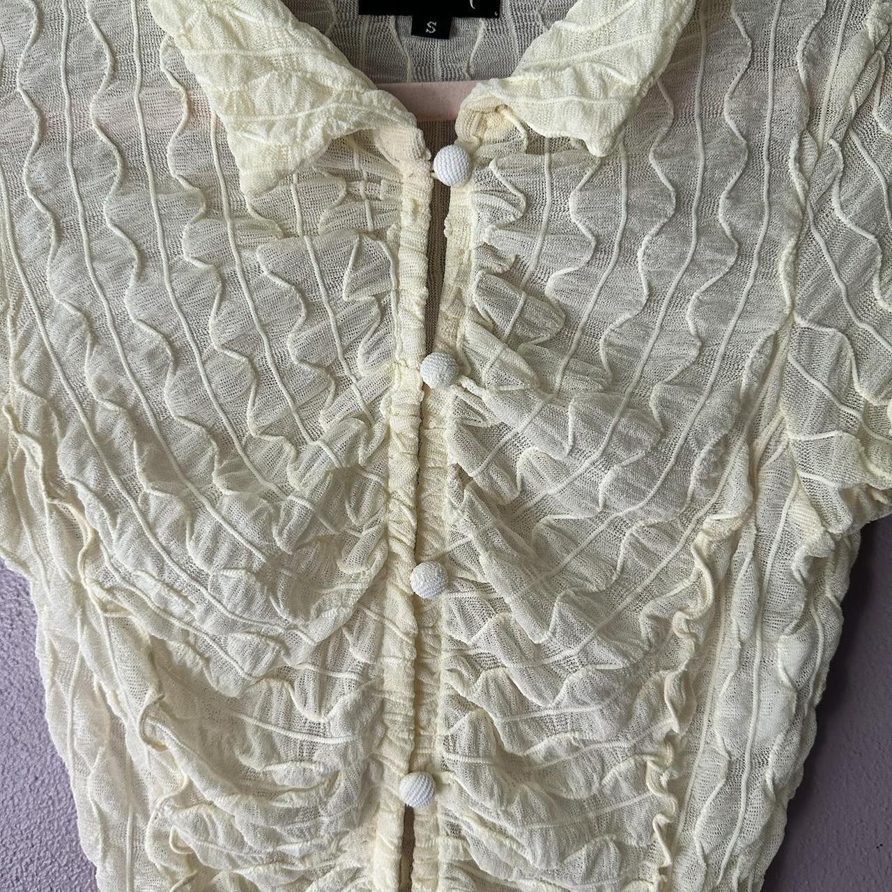 expired girl chloe butterfly blouse in cream. size... - Depop