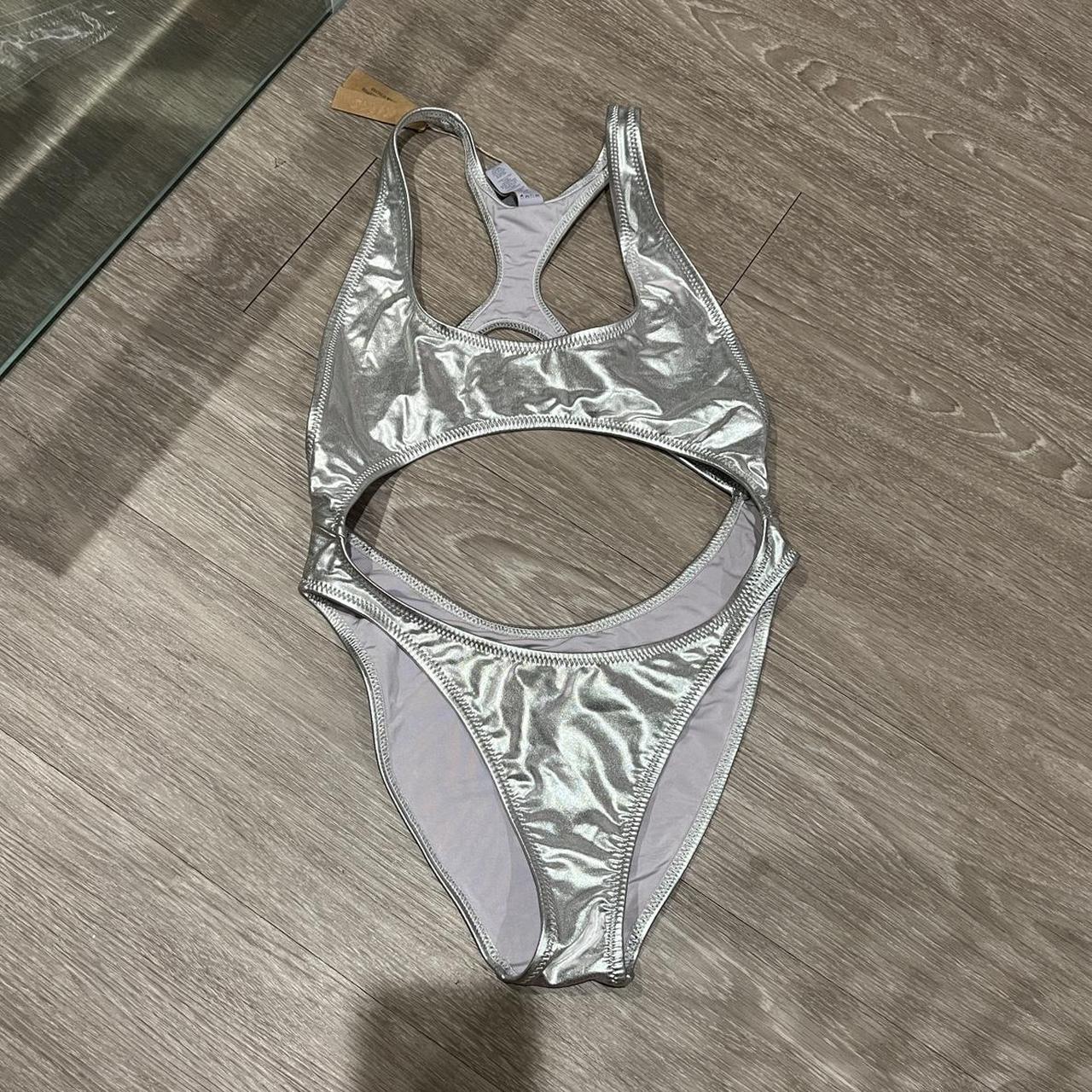 Skims metallic cutout monokini. Brand new with tags... - Depop