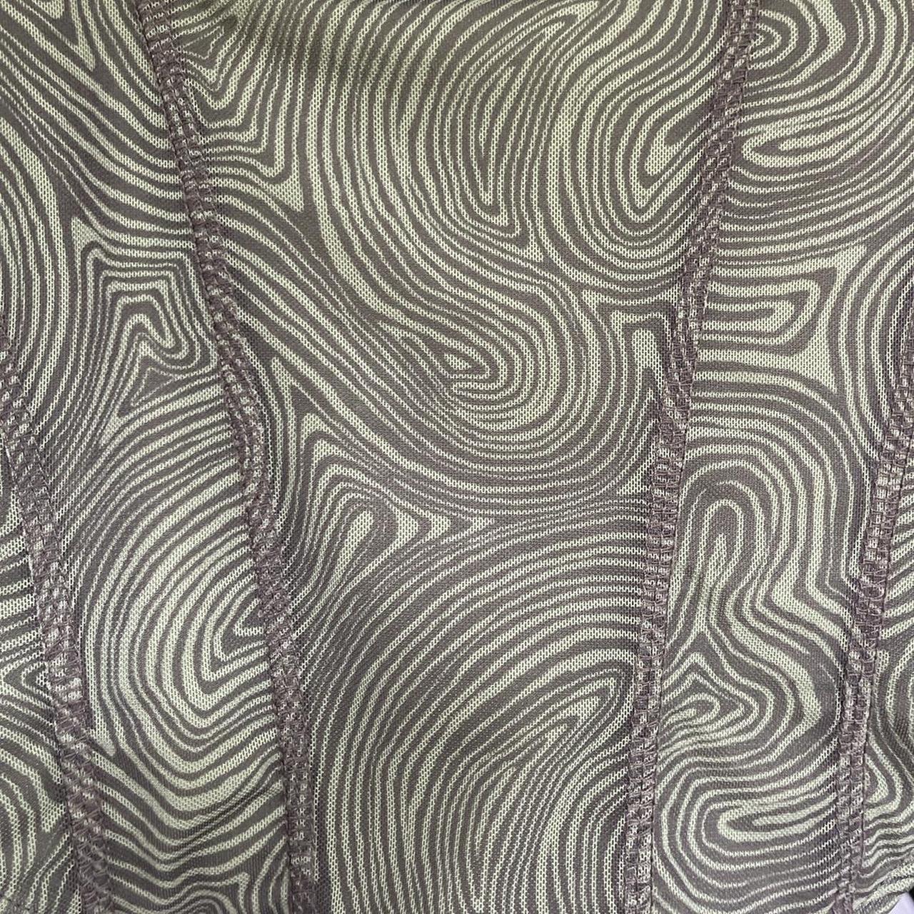 Glassons green and brown swirl long sleeve top. Size... - Depop