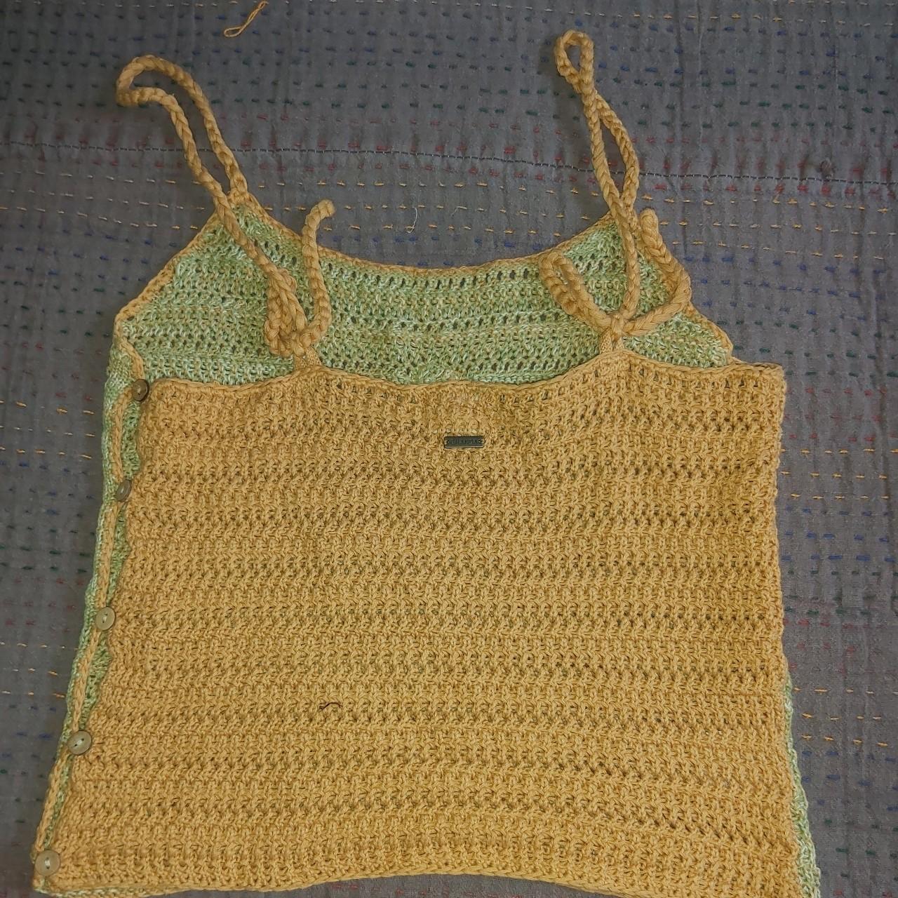 Ghanda crochet singlet Flower patchwork Size xs Worn... - Depop