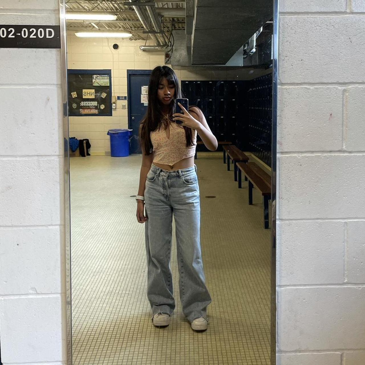 super cute high waisted pacsun baggy jeans. worn a... - Depop