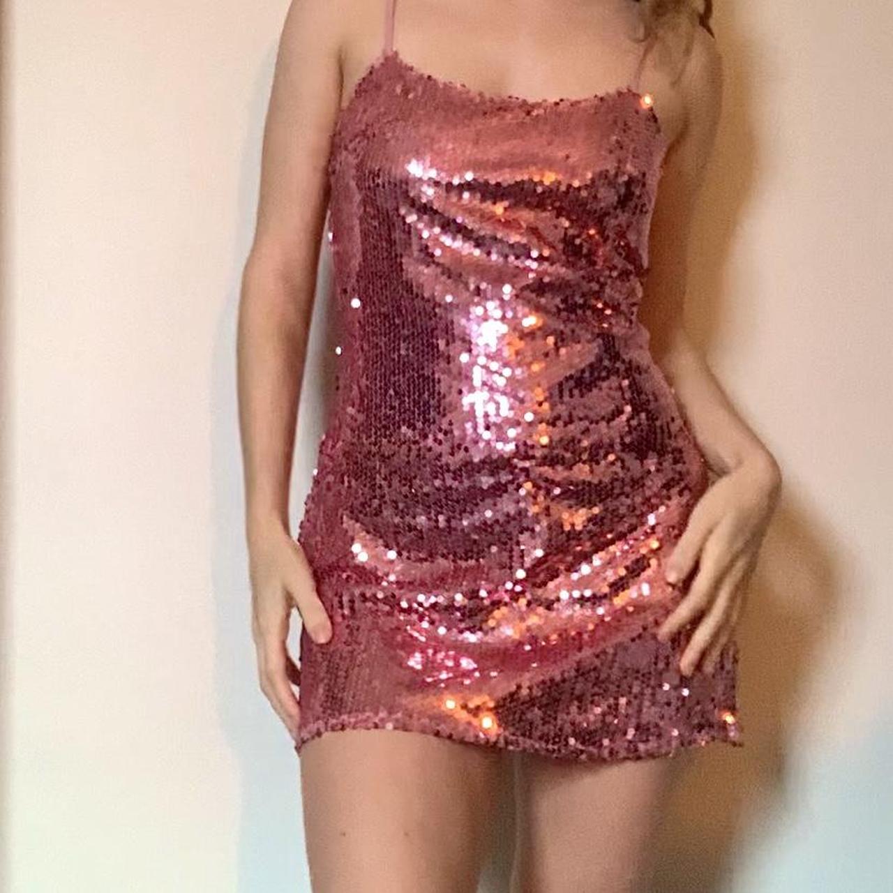 The Most GORG Pink Sequin Mini Dress! Would be... - Depop