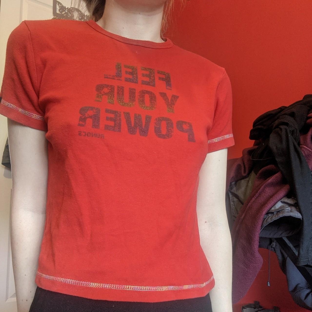 Red baby tee - Depop