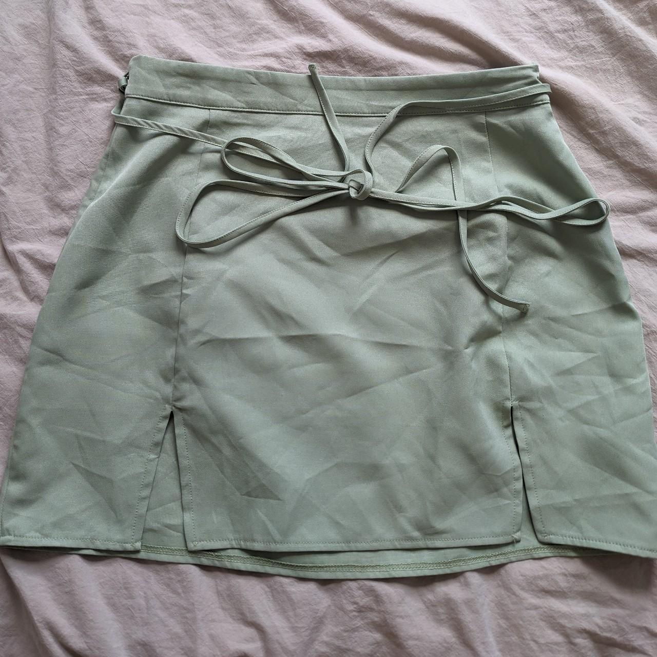 Misguided green sage/light green mini skirt. The 2... - Depop