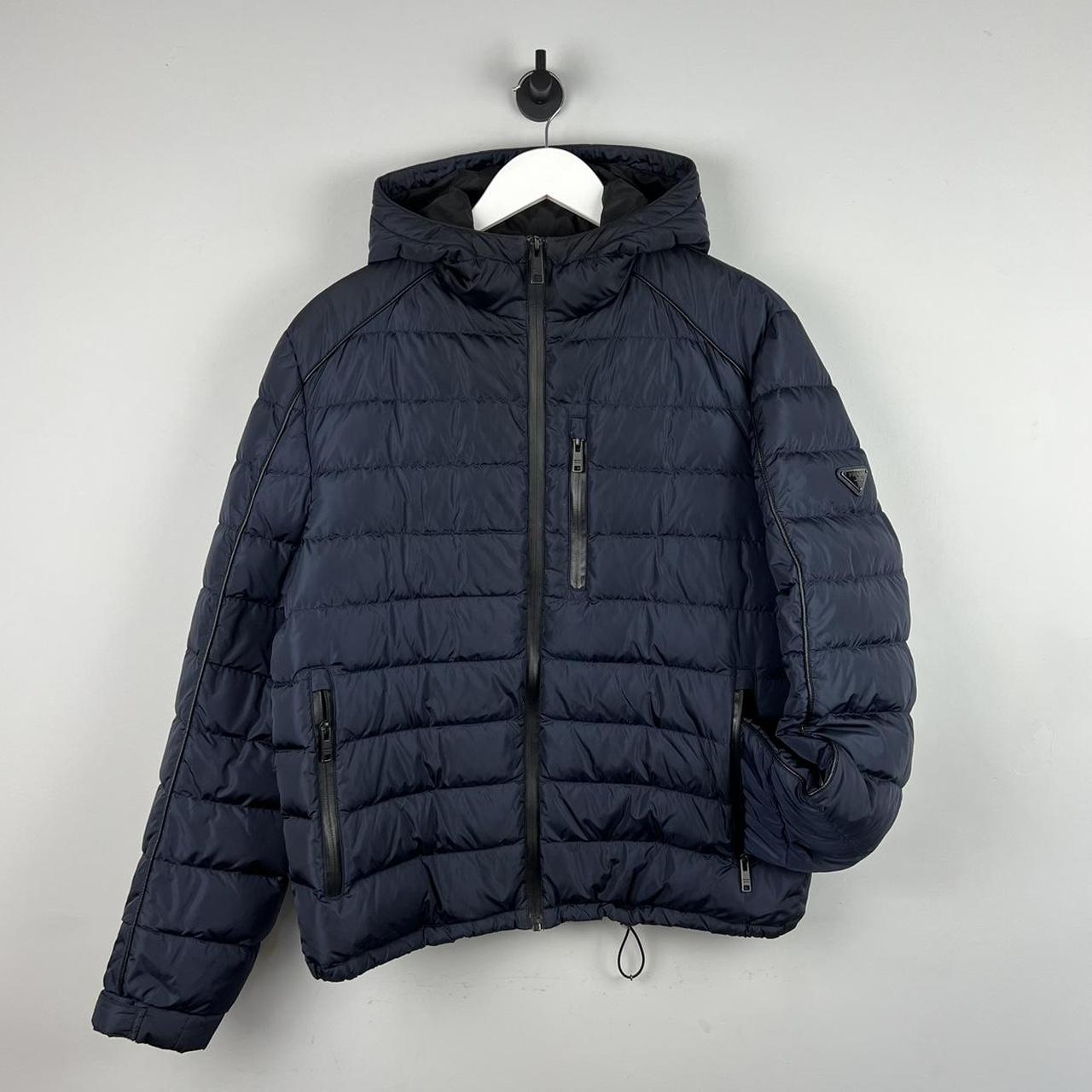 Authentic Prada Milano Puffer Jacket Leather... - Depop