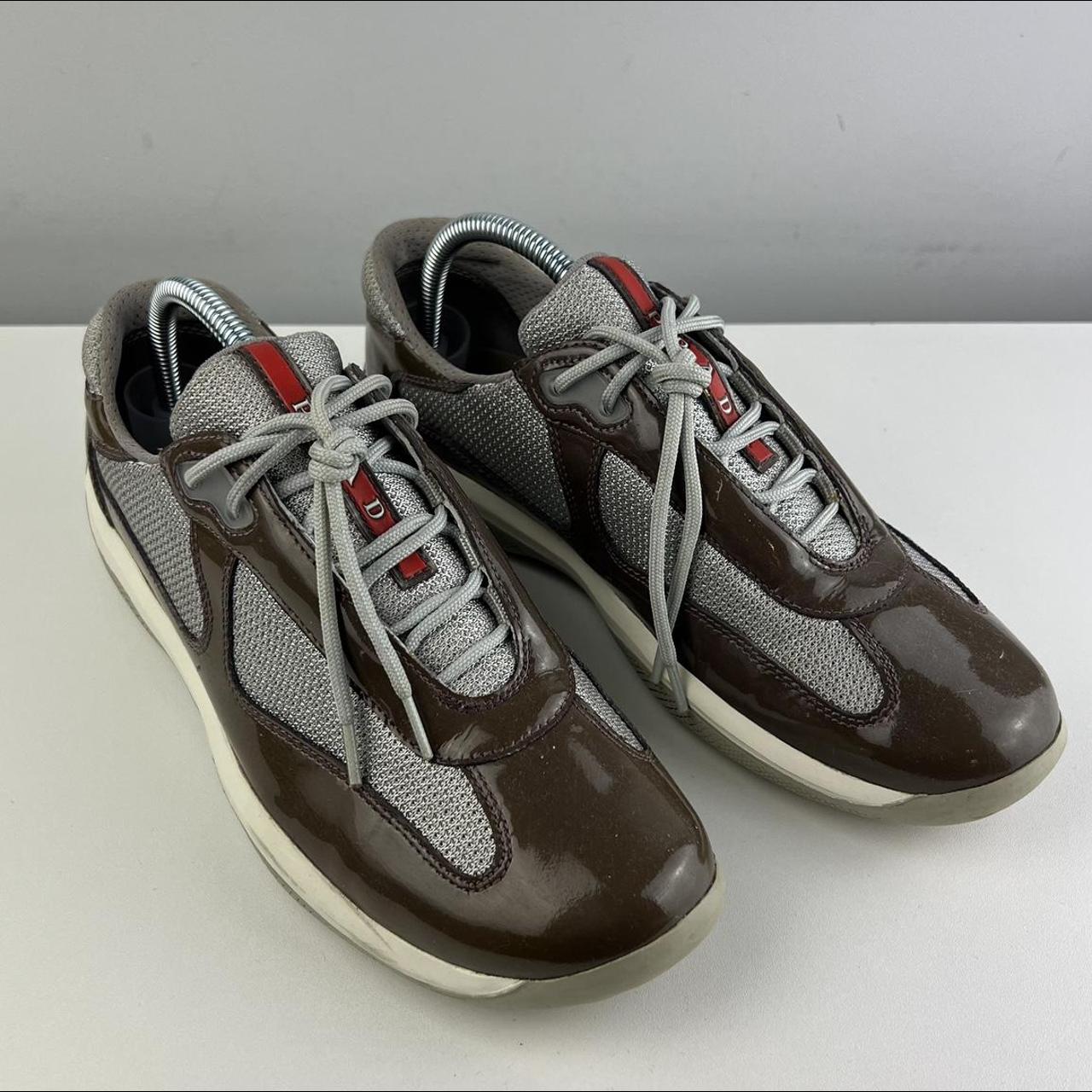 Prada Milano America Cup Trainers Dark brown colour... - Depop