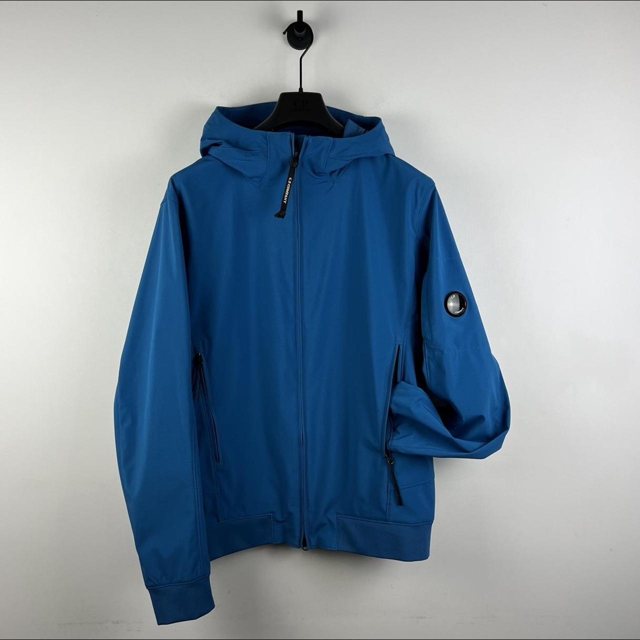 CP Company Soft Shell Jacket In Blue Condition is... - Depop