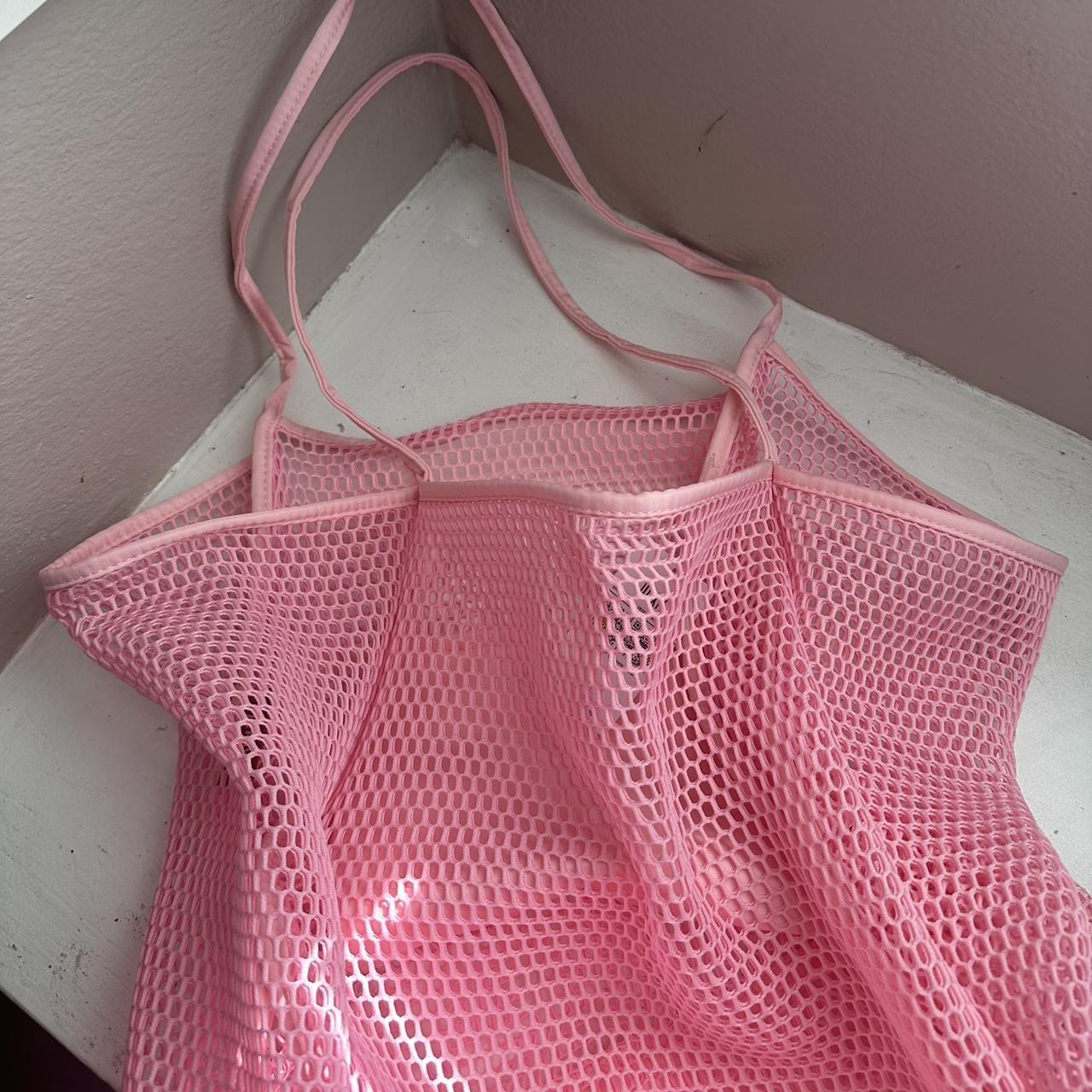 Pink Beach Mesh Tote Bag So adorable for beach... - Depop