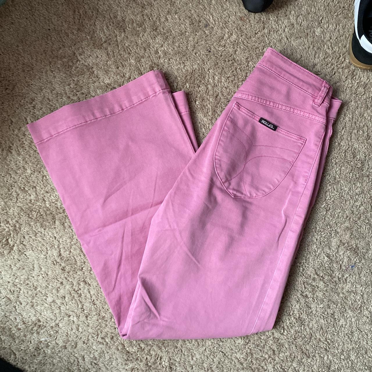 Bubblegum Pink Rolla’s Sailor Jeans High waisted... - Depop