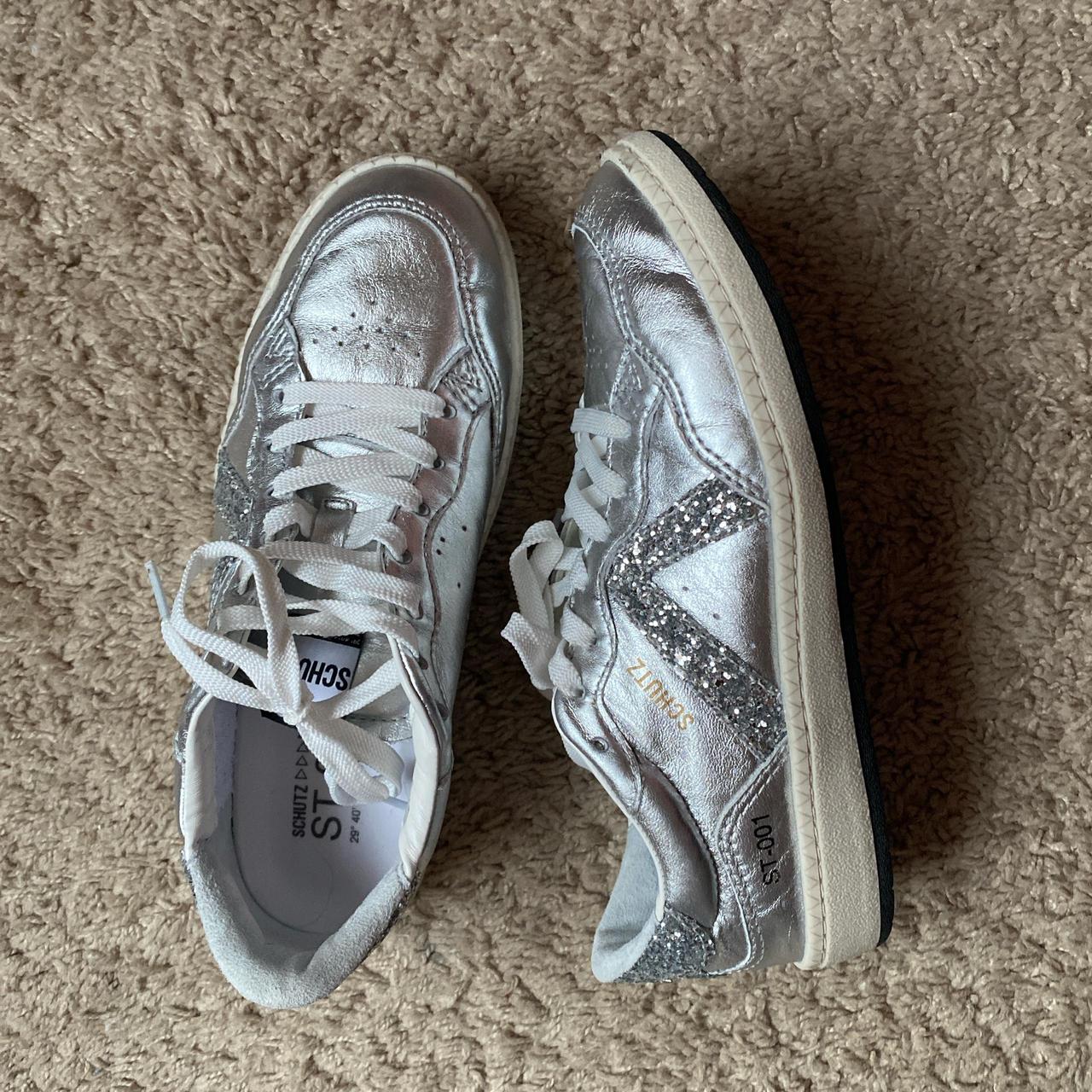 Shutz Silver ST-001 Sneaker Glitter... - Depop