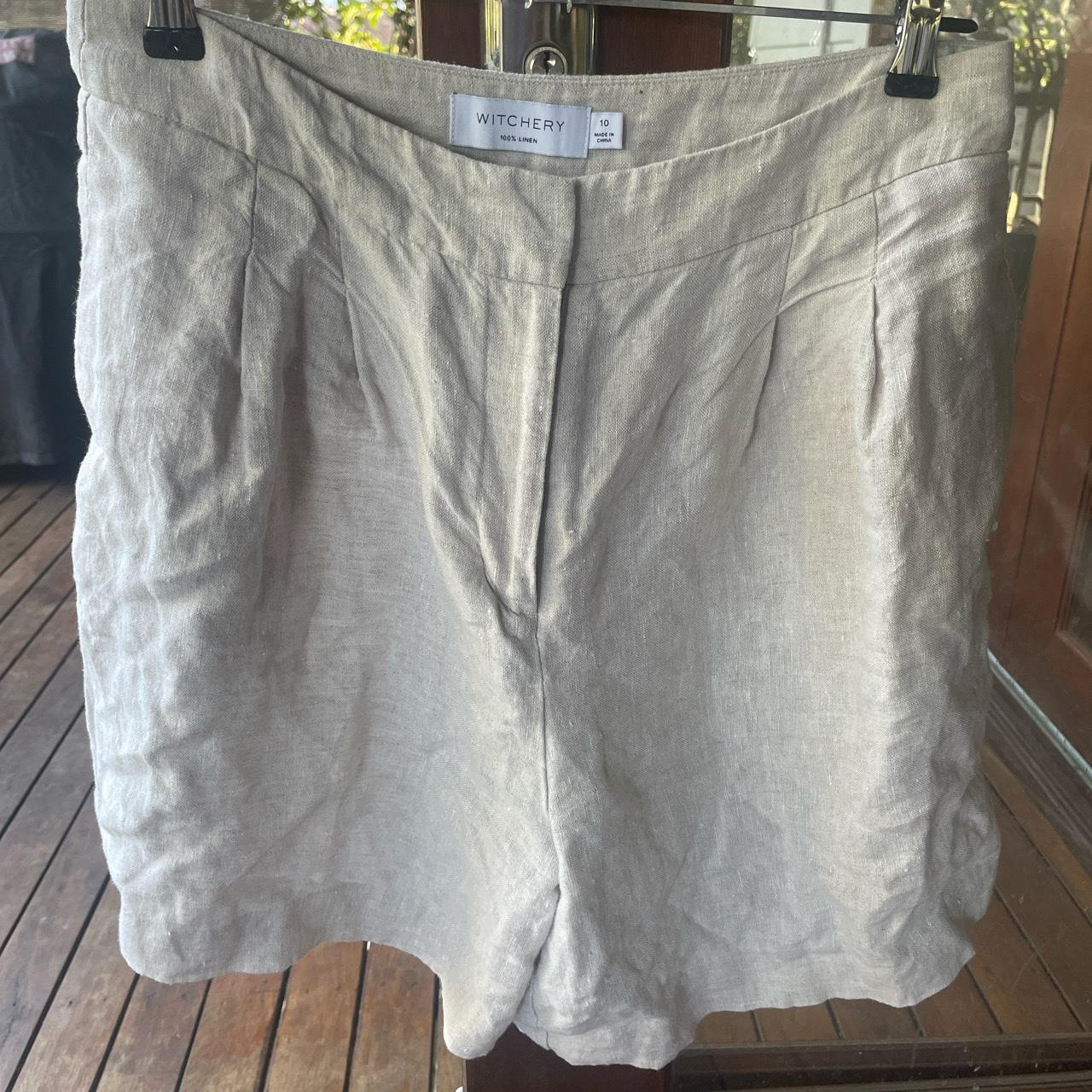 WITCHERY LINEN WALK SHORT FLAX SHORTS Size... - Depop