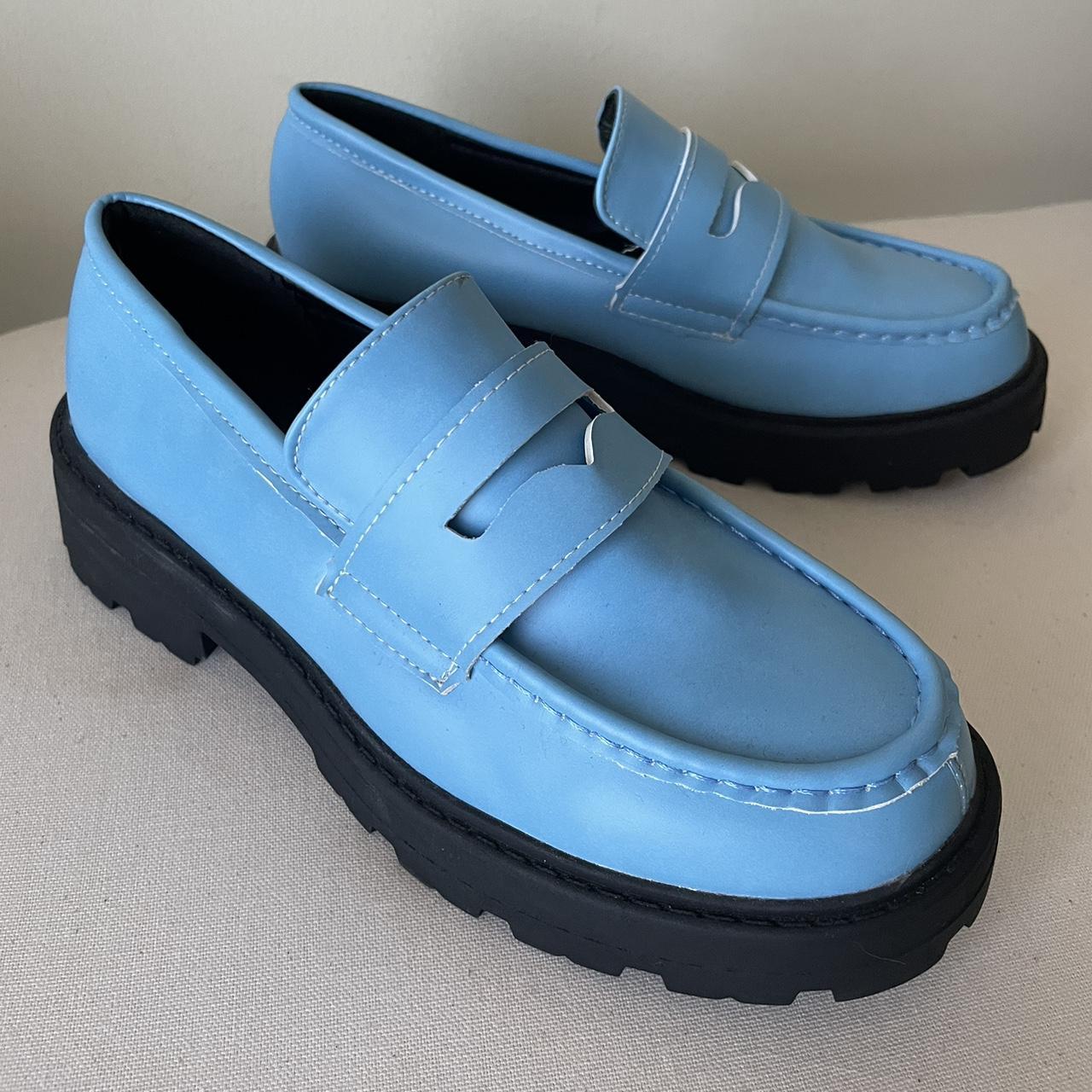 ASOS Women's Blue Loafers | Depop