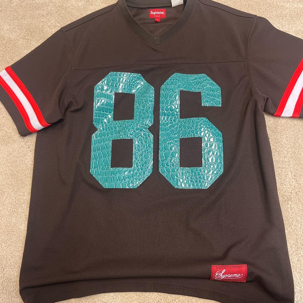 Supreme brown croc jersey size large worn. #supreme... - Depop