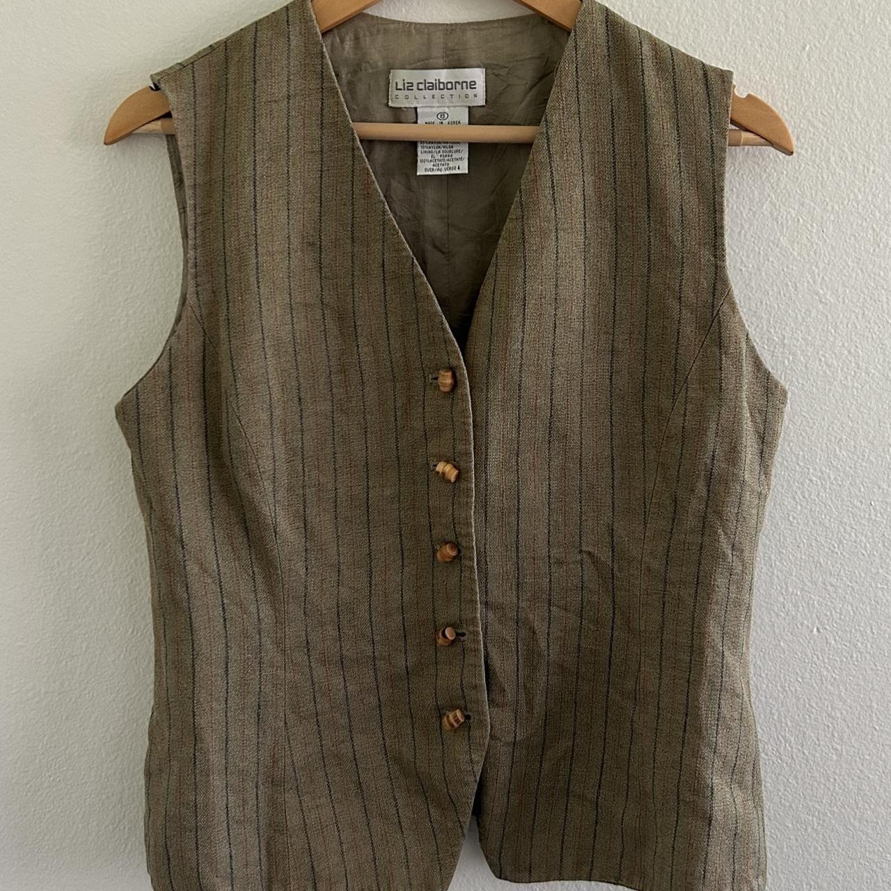 Chic meets western in this moss-colored vest, size... - Depop