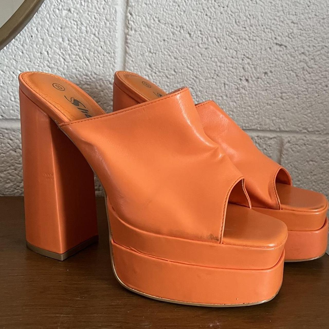Orange platform shoes! - Depop