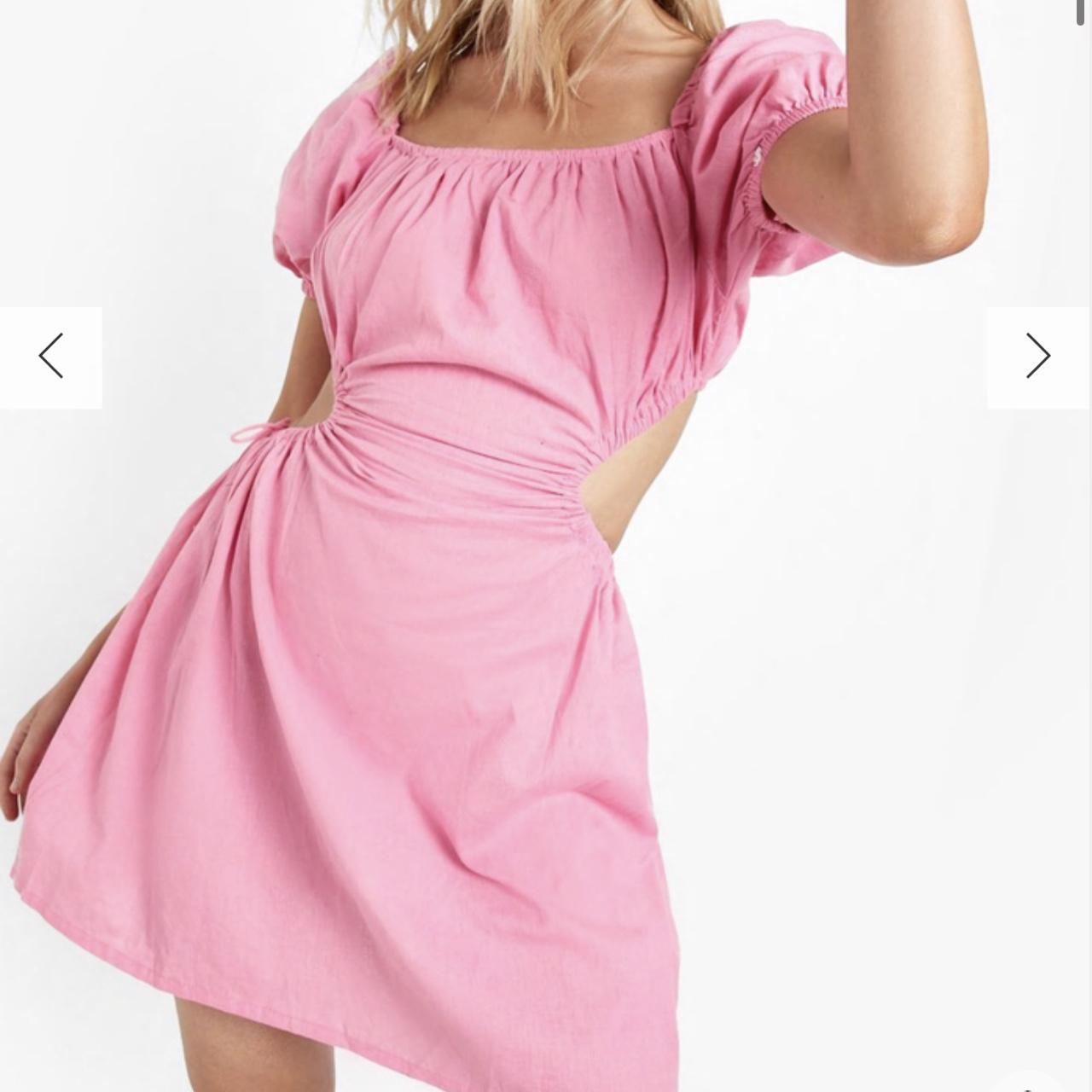 Boohoo pink cut out mini dress - Depop
