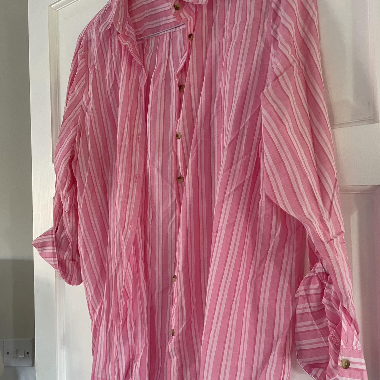 Pink Dunnes Shirt Worn Once So nice for coming... - Depop