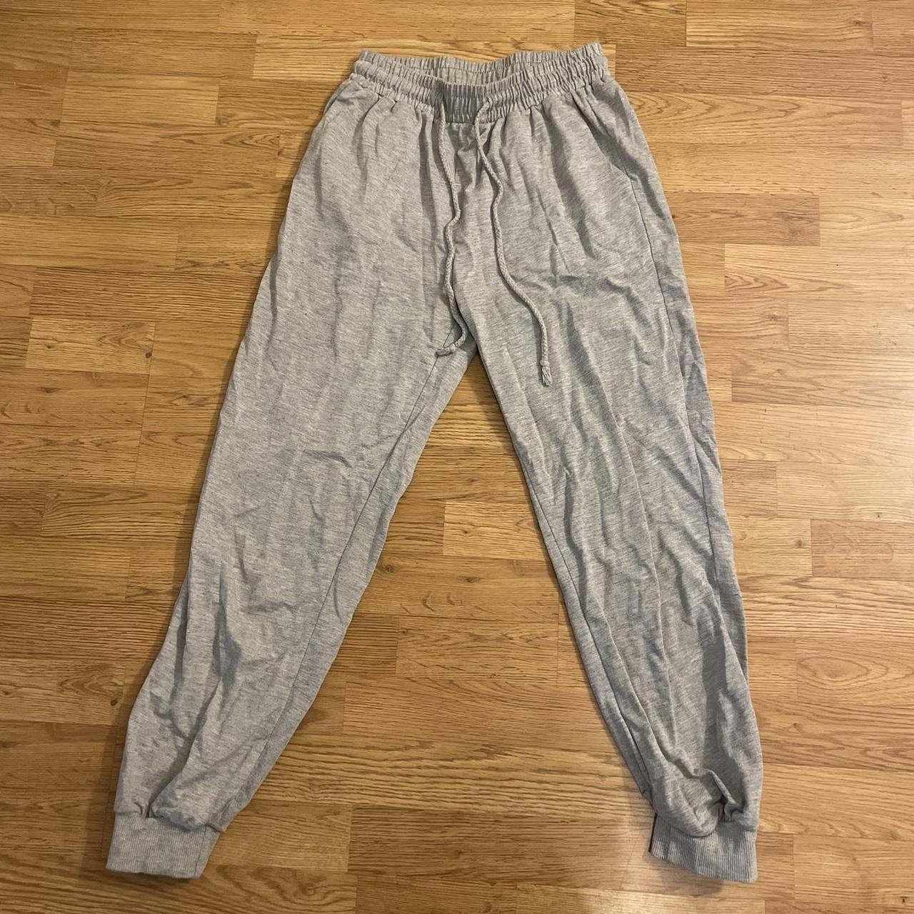 comfy grey joggers / trackies worn once or... - Depop